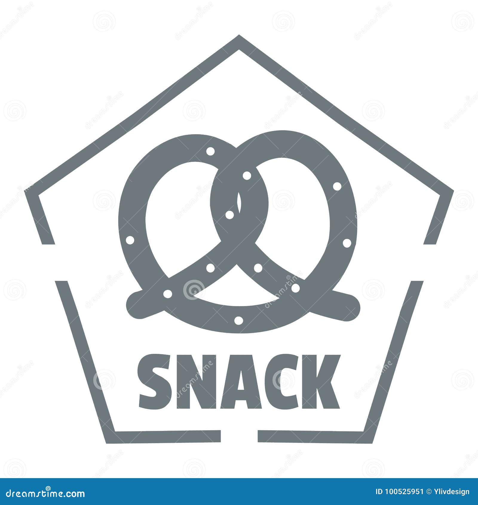 Snack Logo, Simple Gray Style Stock Vector - Illustration of light ...
