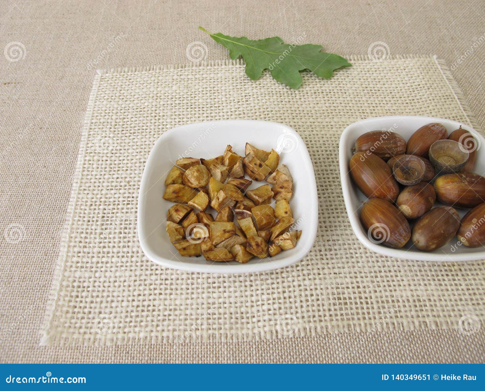 Snack Made of Roasted Acorns Stock Image - Image of natural, watered ...