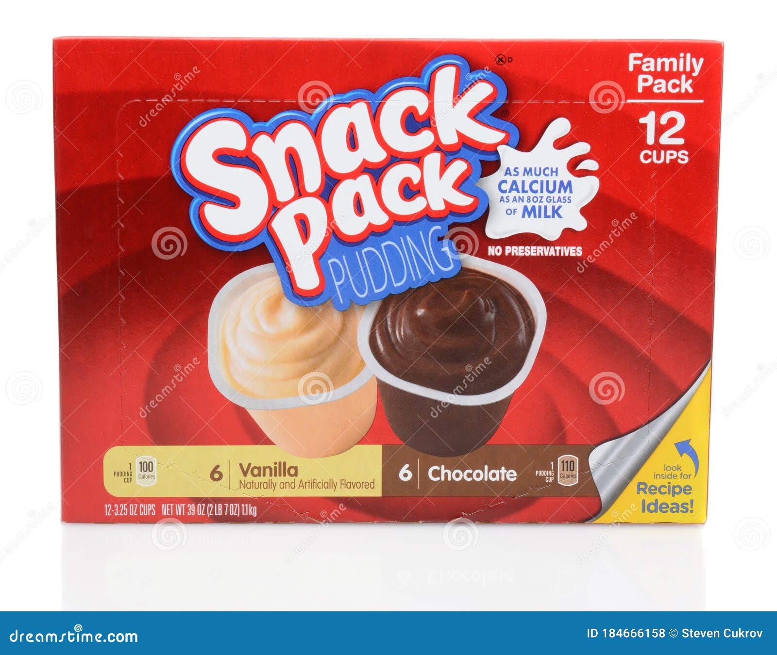Snack Pack Pudding editorial stock photo. Image of snack - 184666158