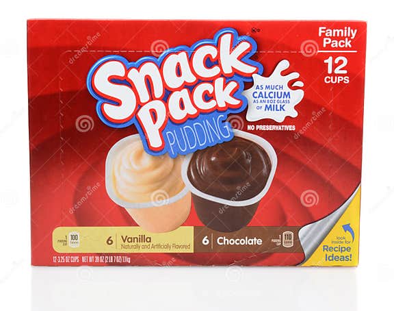 Snack Pack Pudding editorial stock photo. Image of snack - 184666158