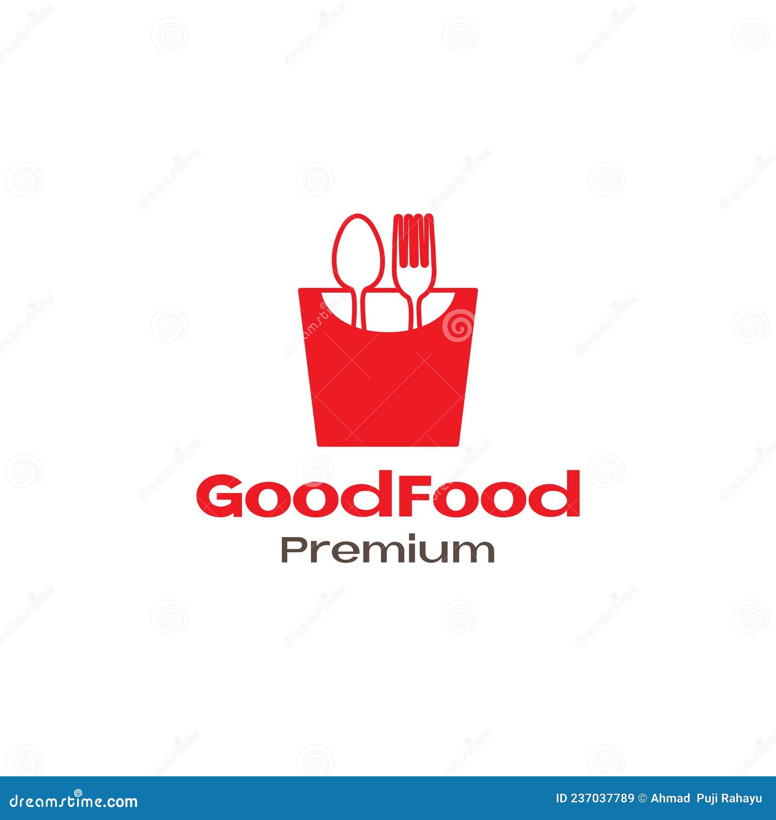 Snack Pack with Spoon Fork Logo Design Vector Graphic Symbol Icon Sign ...