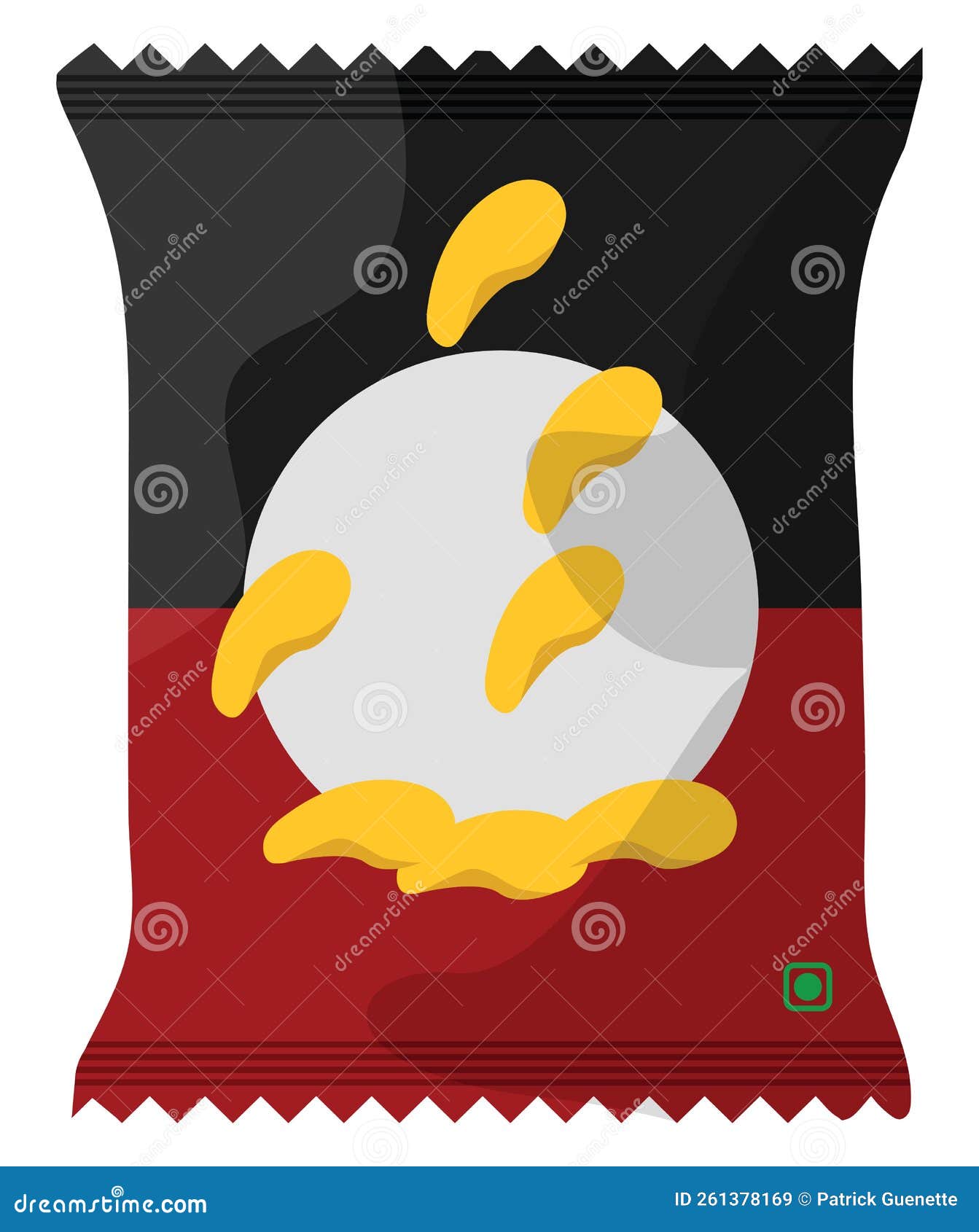 Snack packet, icon stock vector. Illustration of food - 261378169