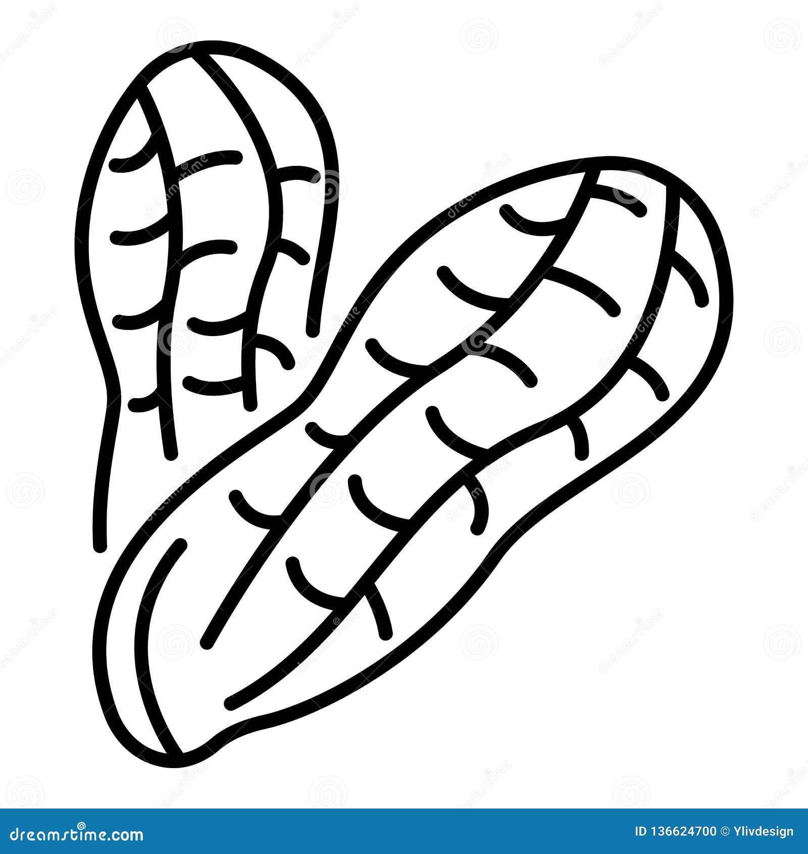 Snack Peanut Icon, Outline Style Stock Vector - Illustration of ...