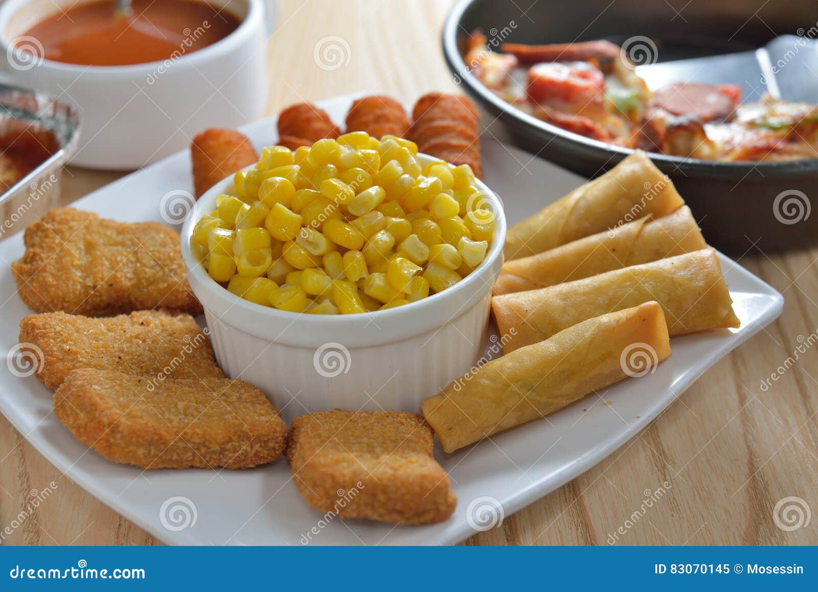 Snack platter stock image. Image of nugget, chicken, sauce - 83070145