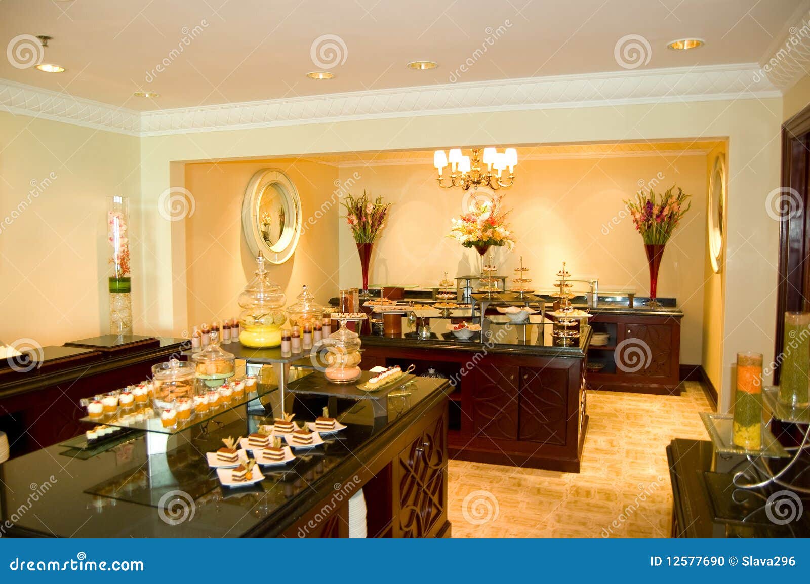 Snack Room in Luxurious Apartment Stock Photo - Image of design, style ...
