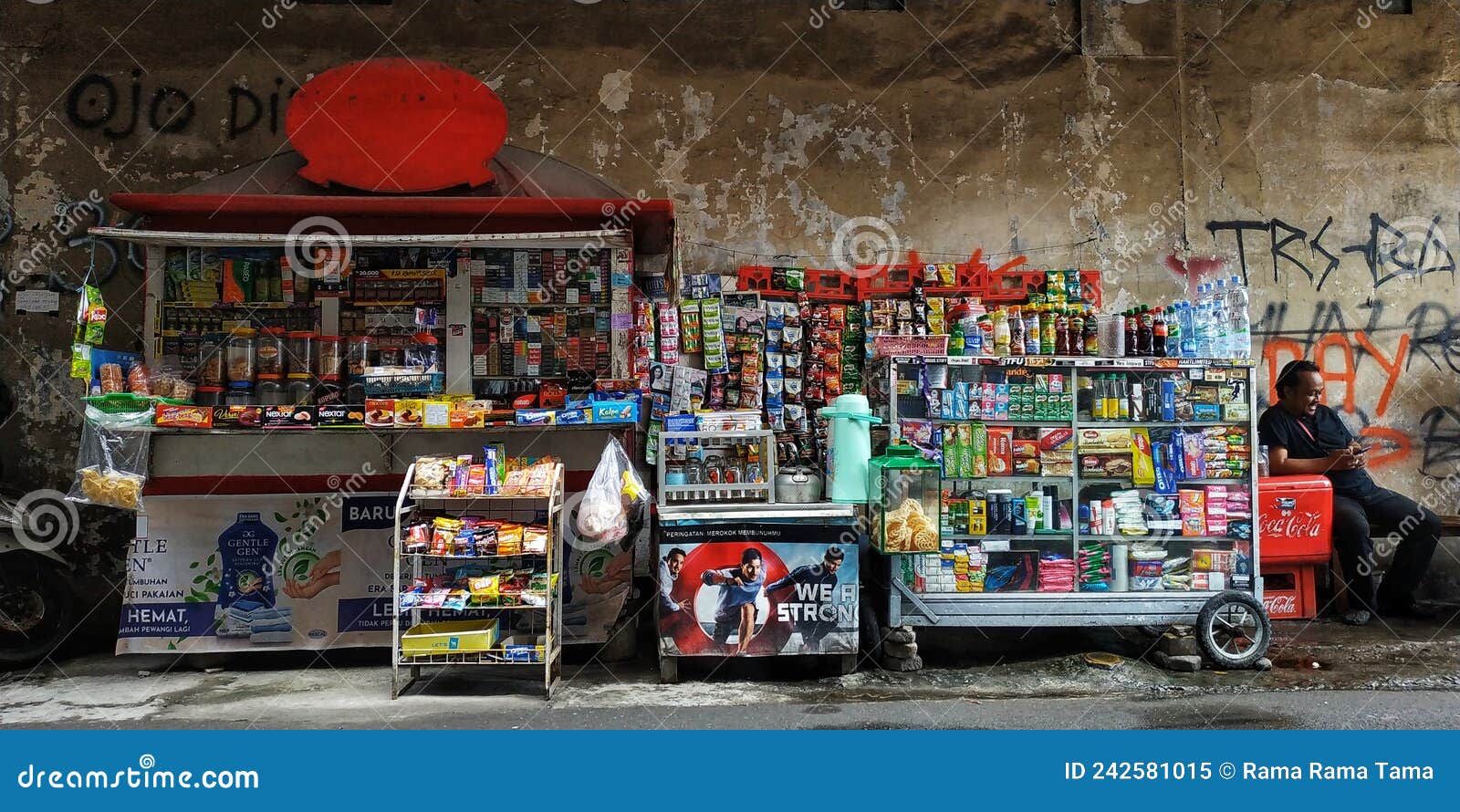 Snack Shop on the Edge of the Solo Area Building Indonesia Java ...