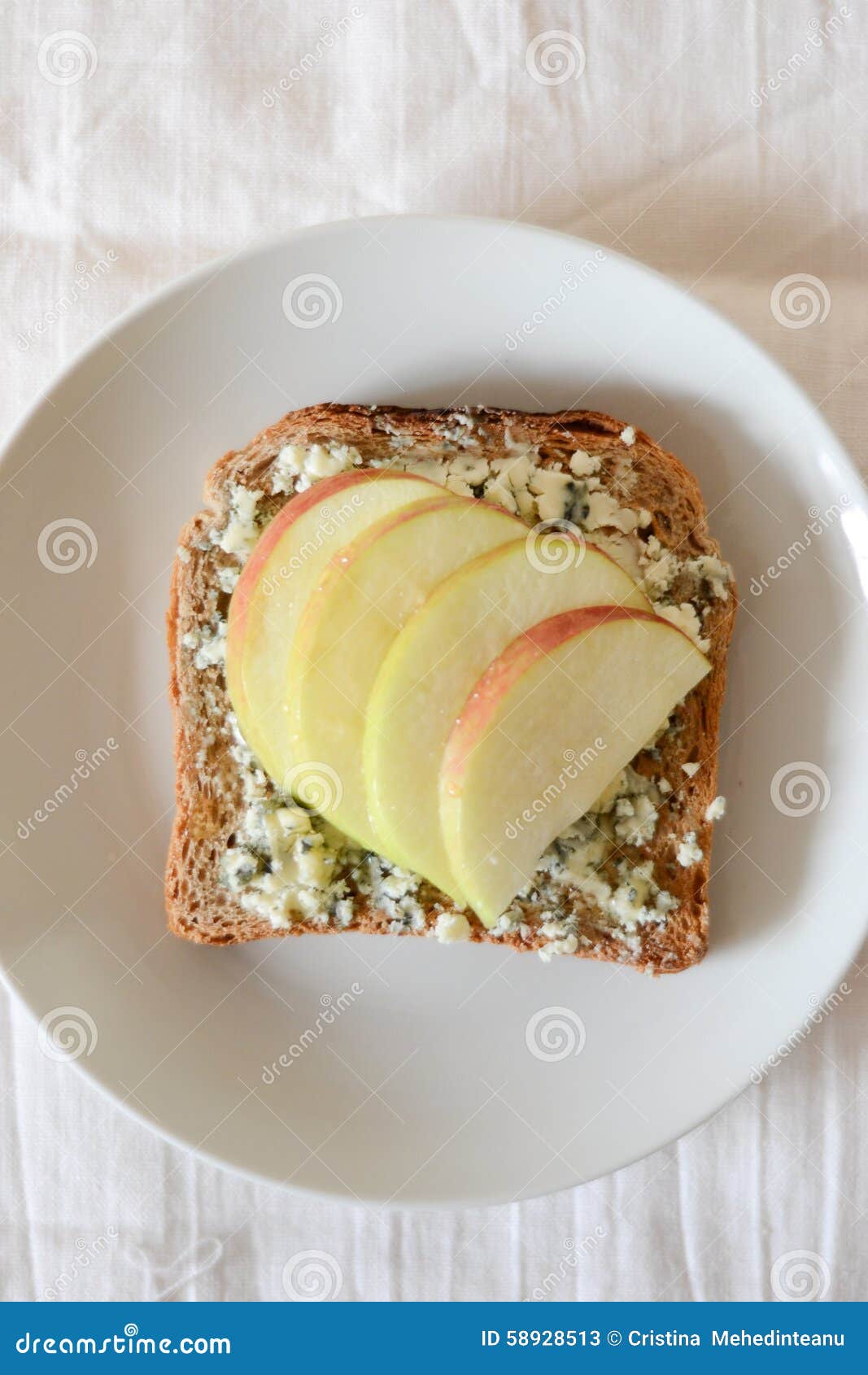Snack on toast stock image. Image of cheese, food, gorgonzola - 58928513