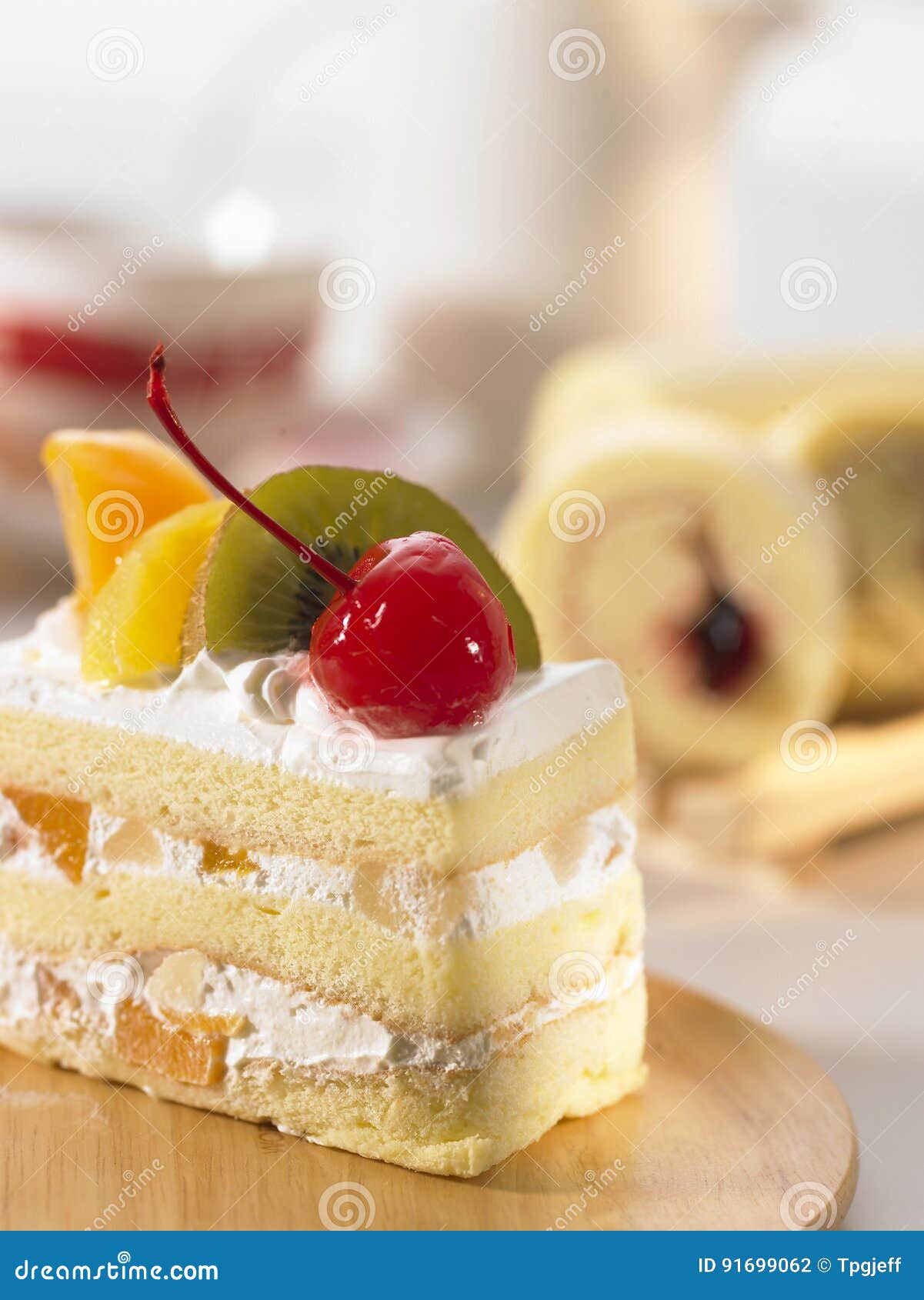 Snack stock photo. Image of cake, cherry, people, cream - 91699062