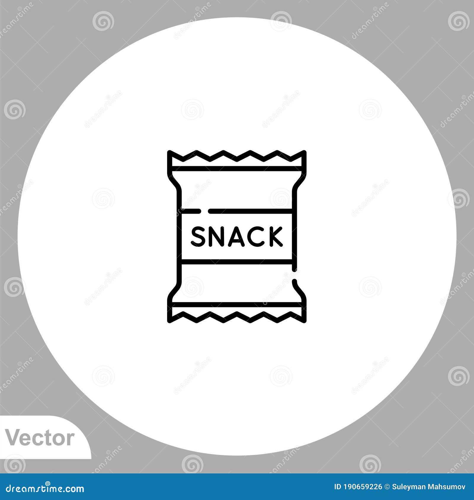 Snack Vector Icon Sign Symbol Stock Vector - Illustration of hamburger ...