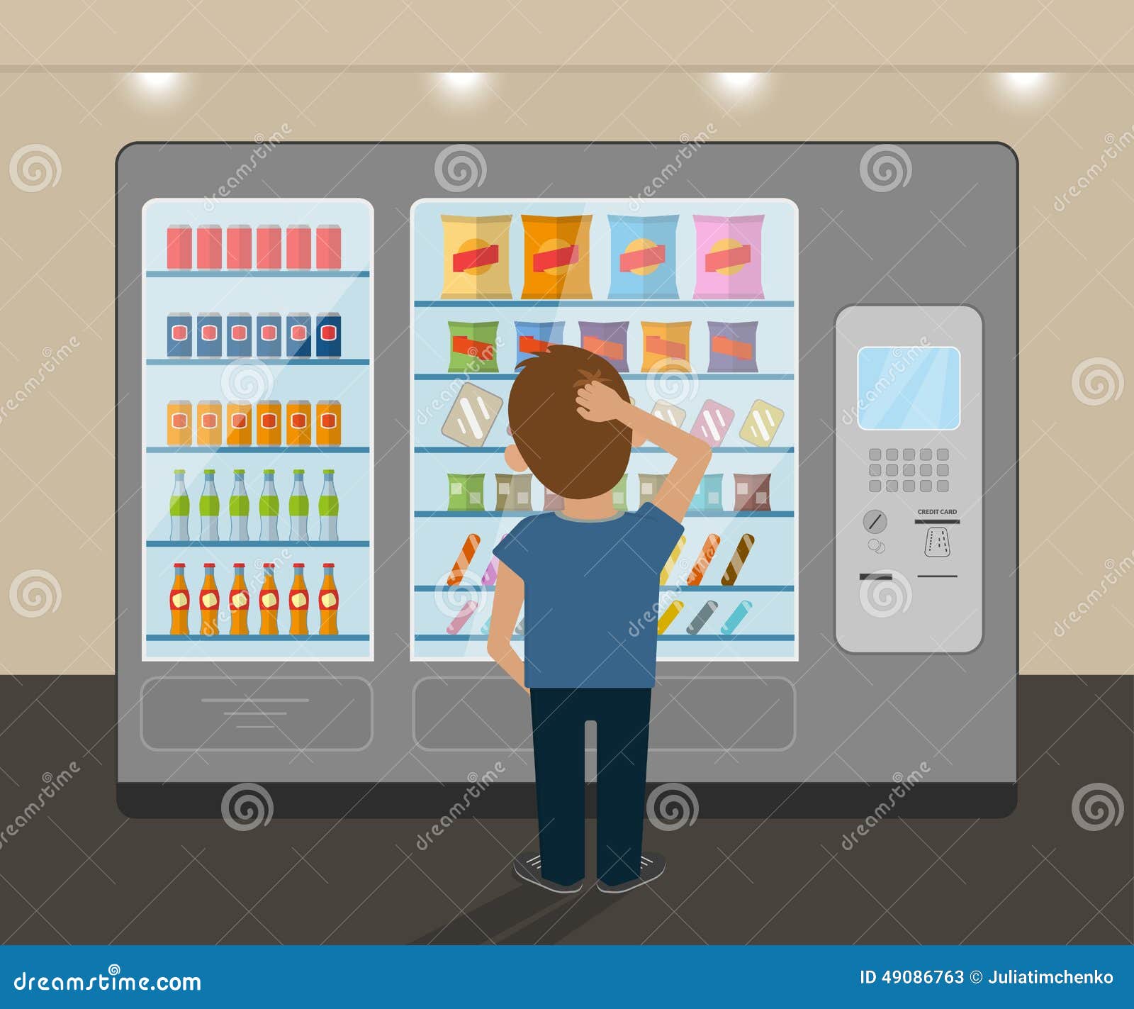 Snack vending machine stock vector. Illustration of front - 49086763