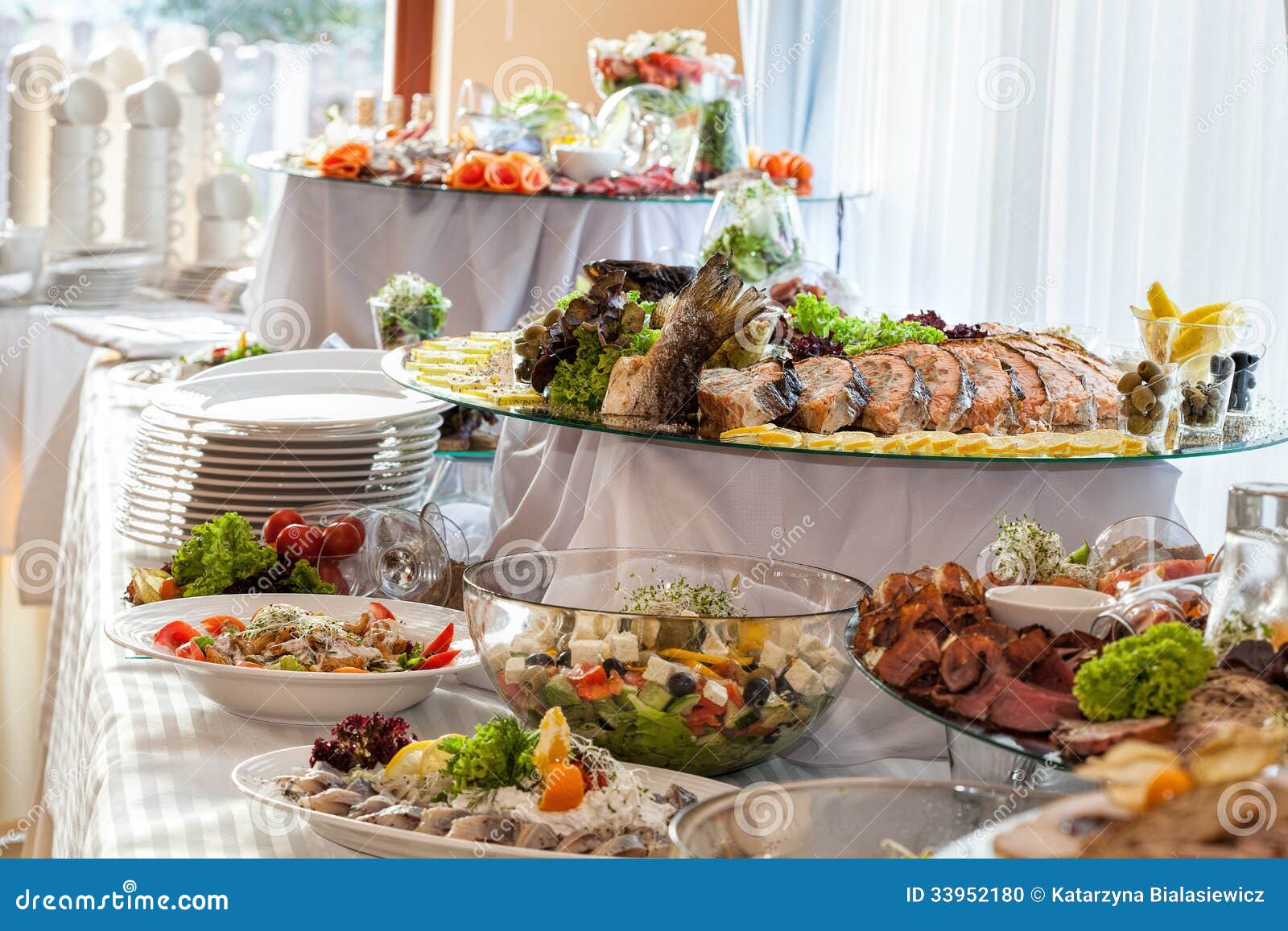 Snacks on banquet table stock photo. Image of decor, celebration - 33952180