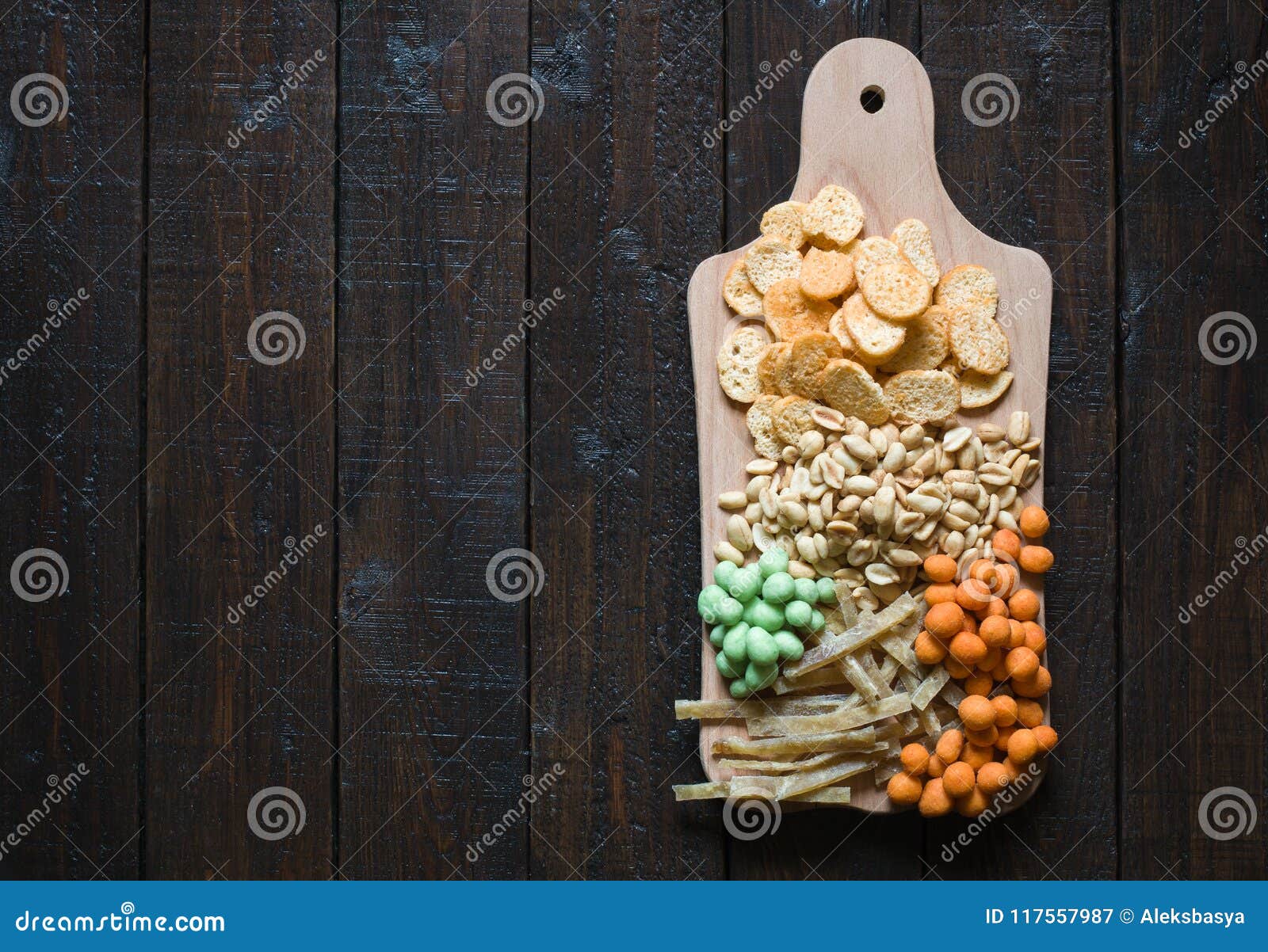 Snacks for Beer on the Table in the Pub. Peanuts, Peanuts in a Shell ...