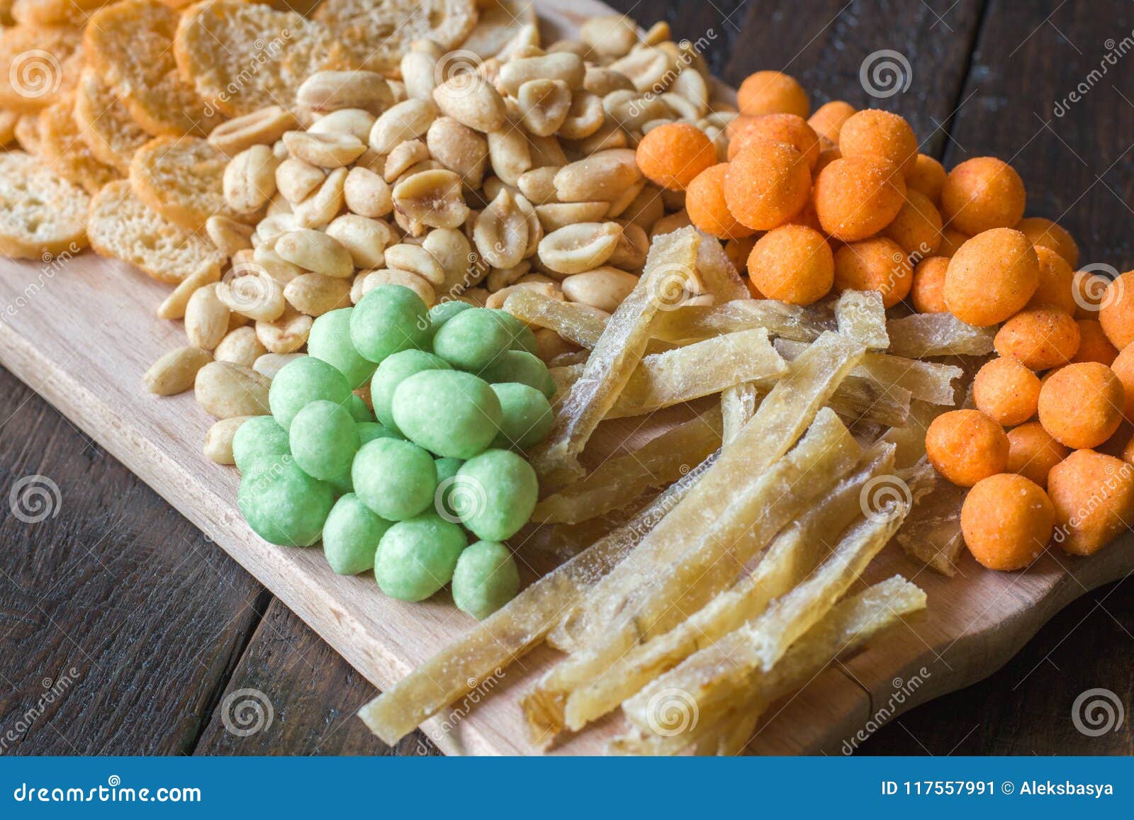 Snacks for Beer on the Table in the Pub. Peanuts, Peanuts in a Shell ...