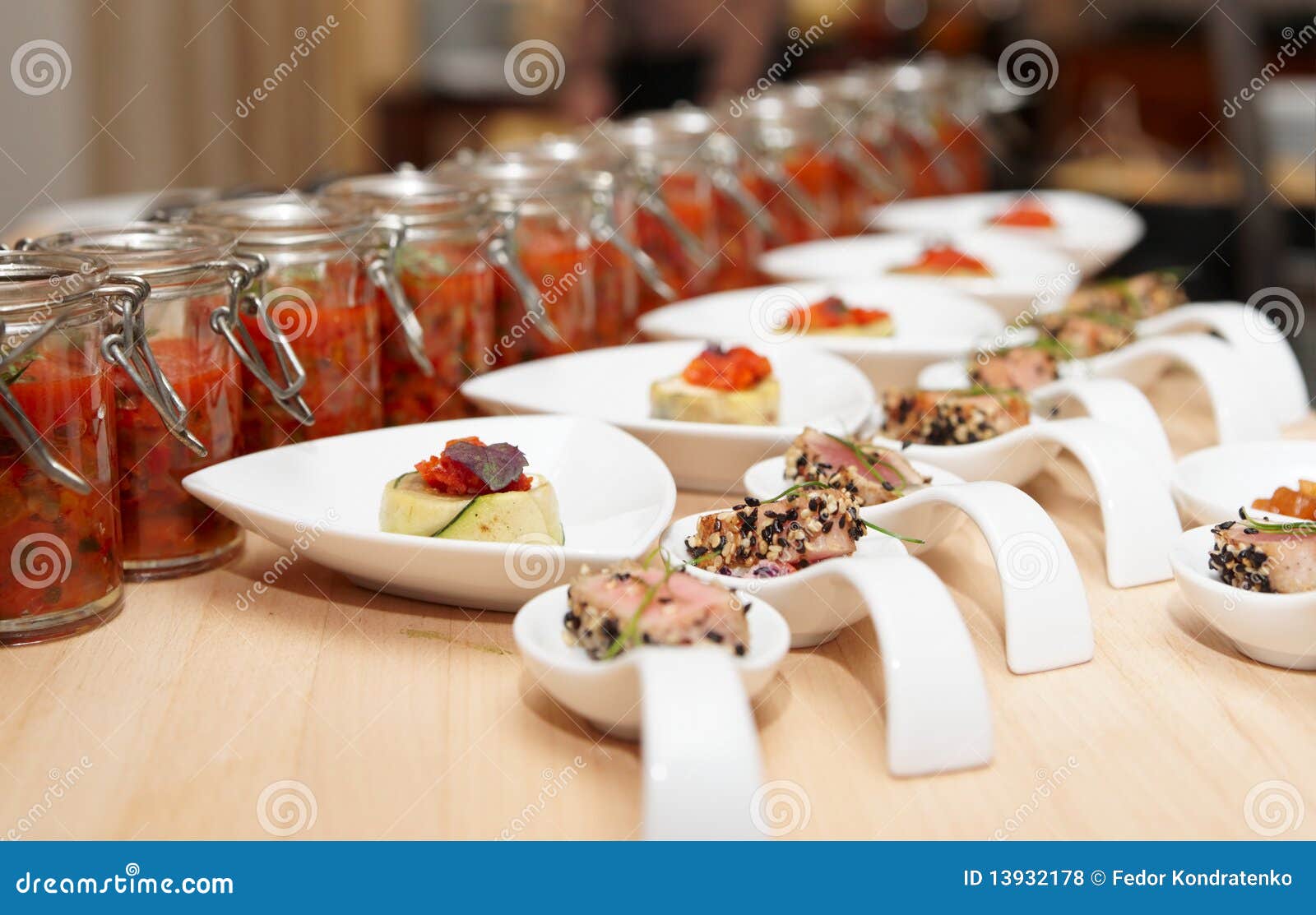Snacks on buffet table stock photo. Image of closeup - 13932178