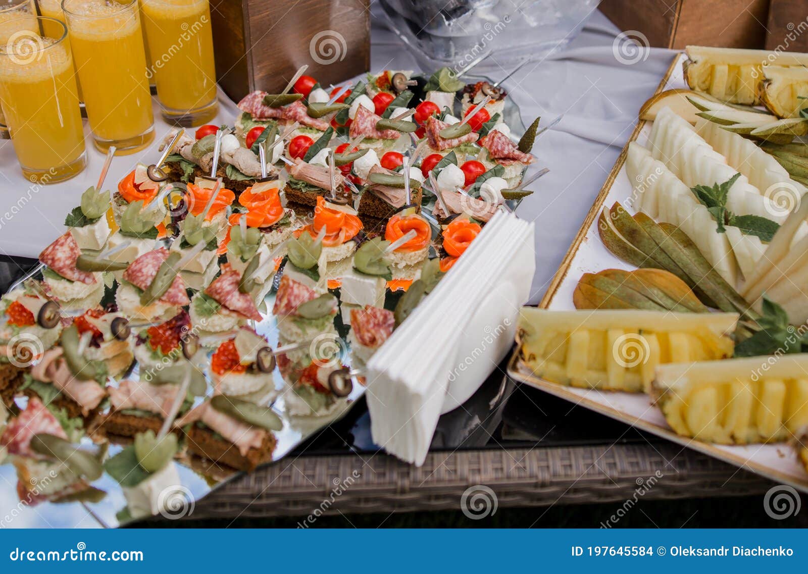 Snacks on the Buffet Table in the Restaurant Stock Photo - Image of ...