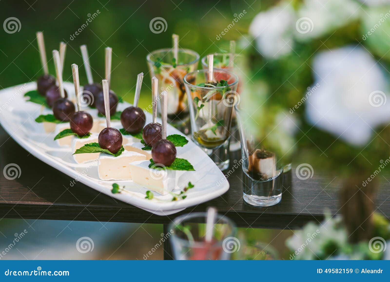 Snacks for cocktail party stock image. Image of cheese - 49582159