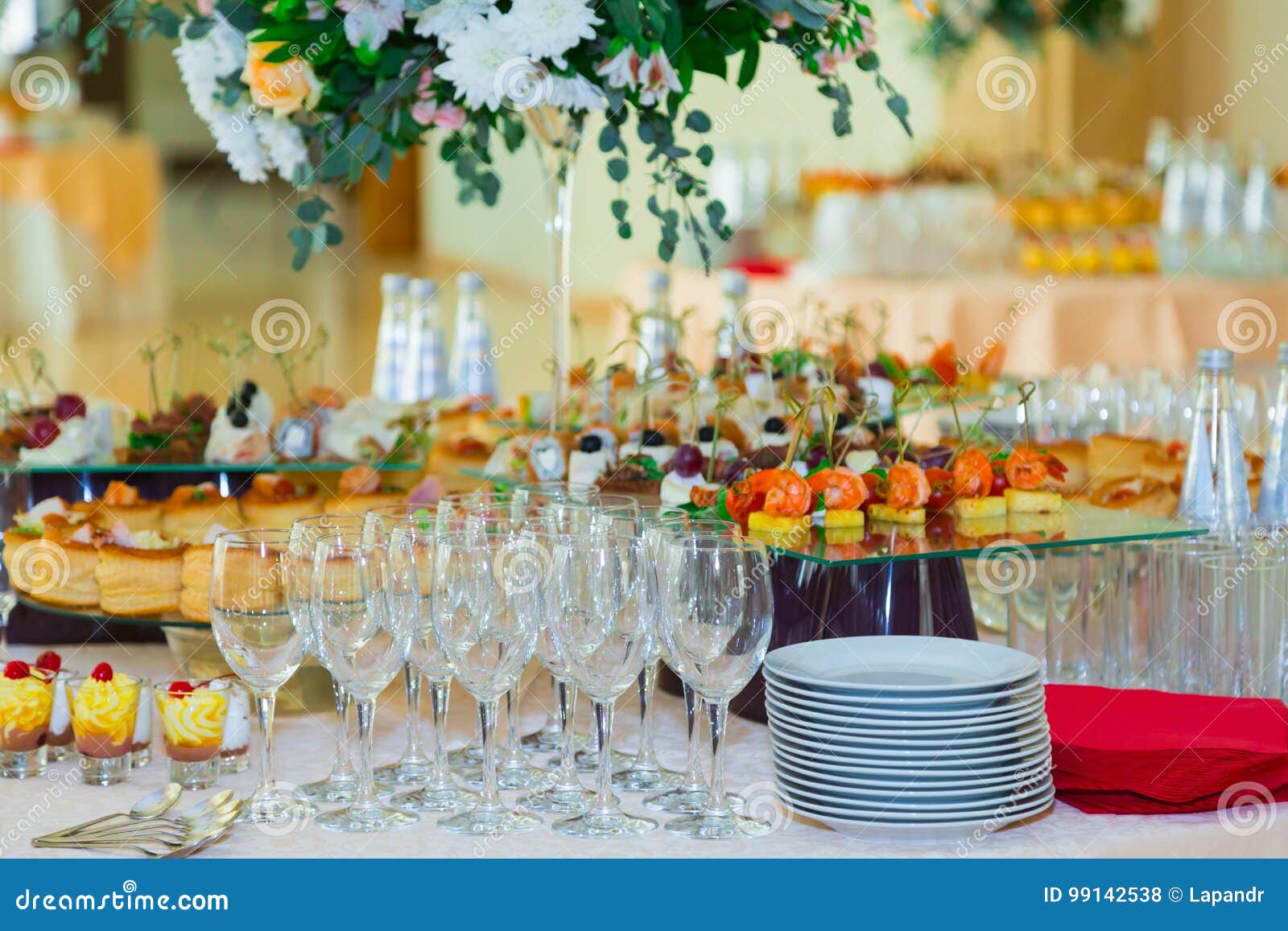 Snacks, Fish and Meat Specialities on the Buffet. a Gala Reception ...