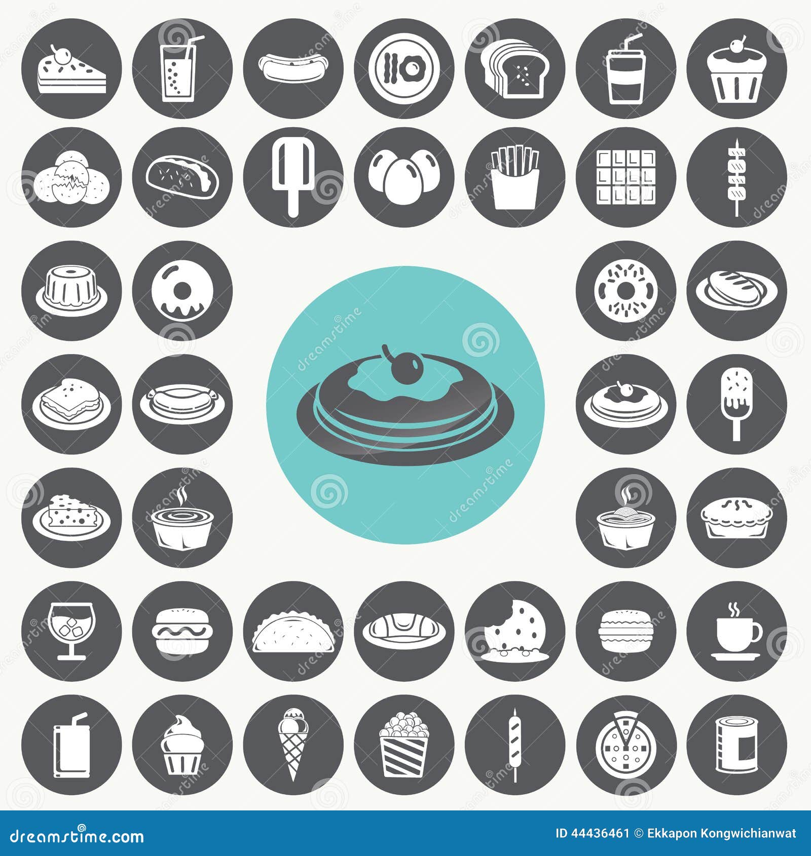 Snacks icons set. stock illustration. Illustration of cheeseburger ...