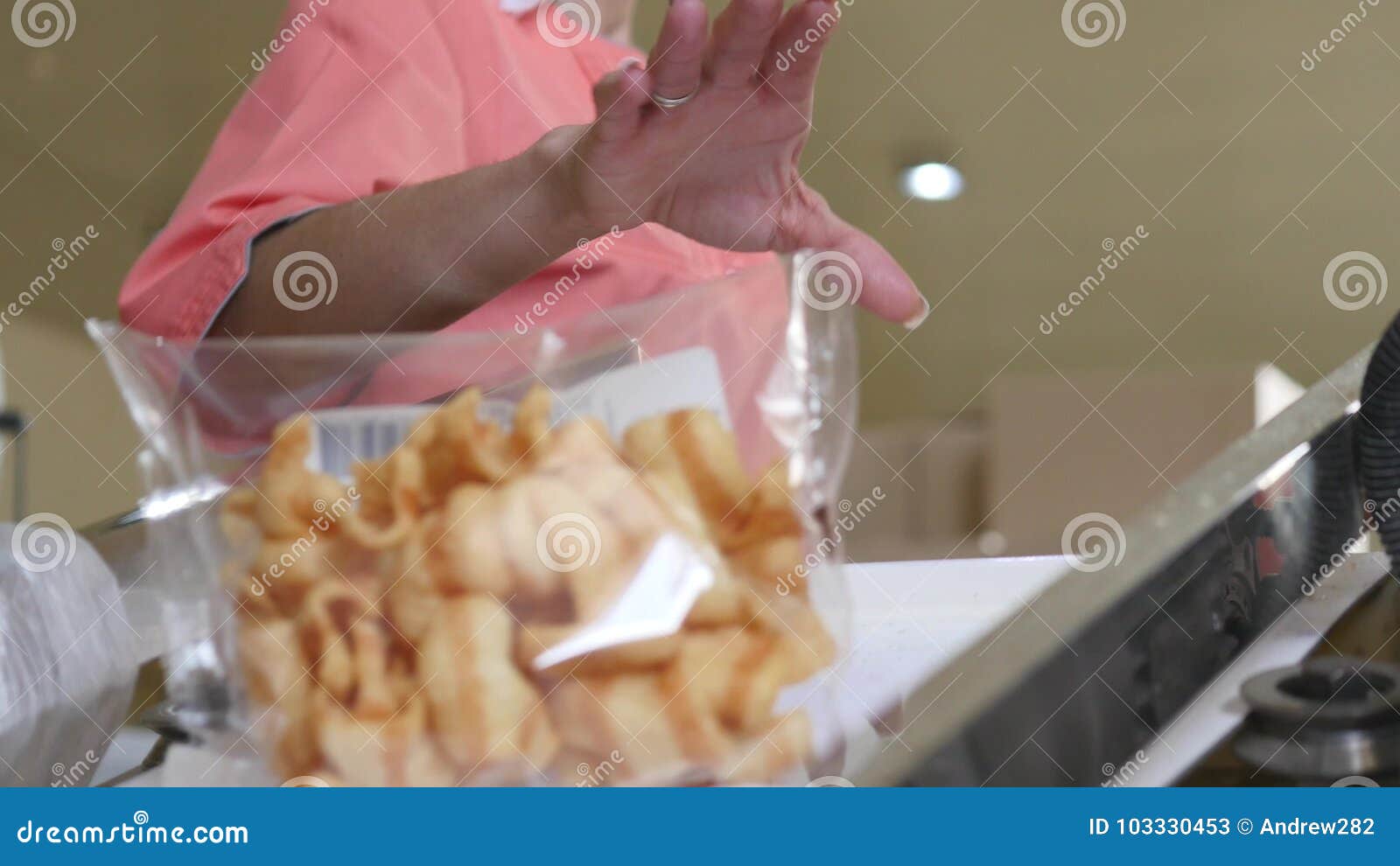 Snacks Line of Food Factory Moving Stock Image - Image of chocolate ...