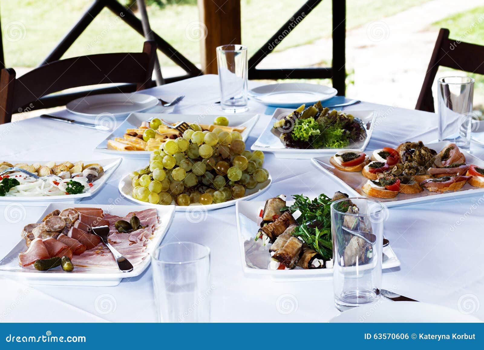 Buffet At The Gala Dinner. Canapes With Cheese, Pineapple And ...