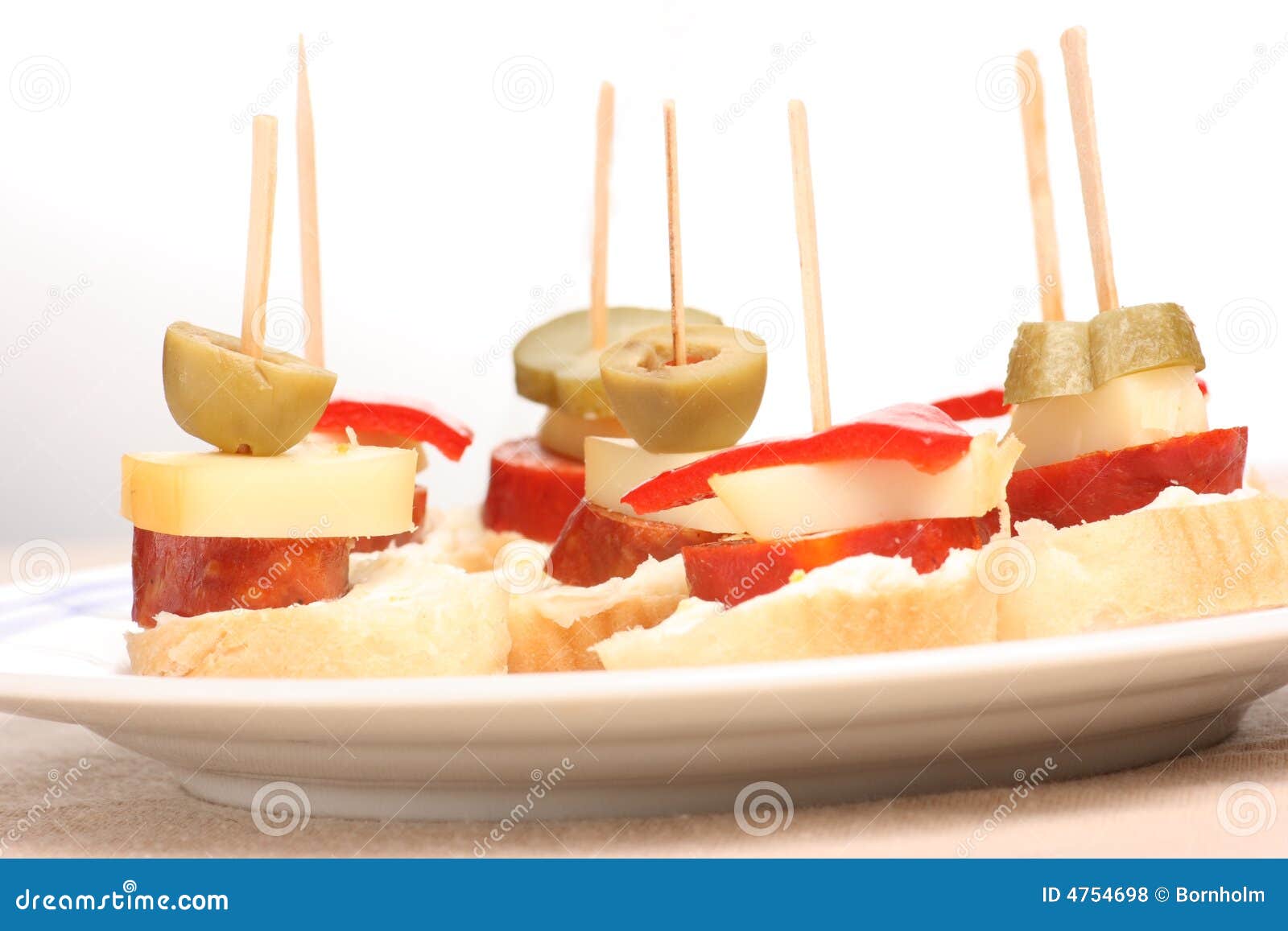 Snacks on a plate stock photo. Image of gourmet, close - 4754698
