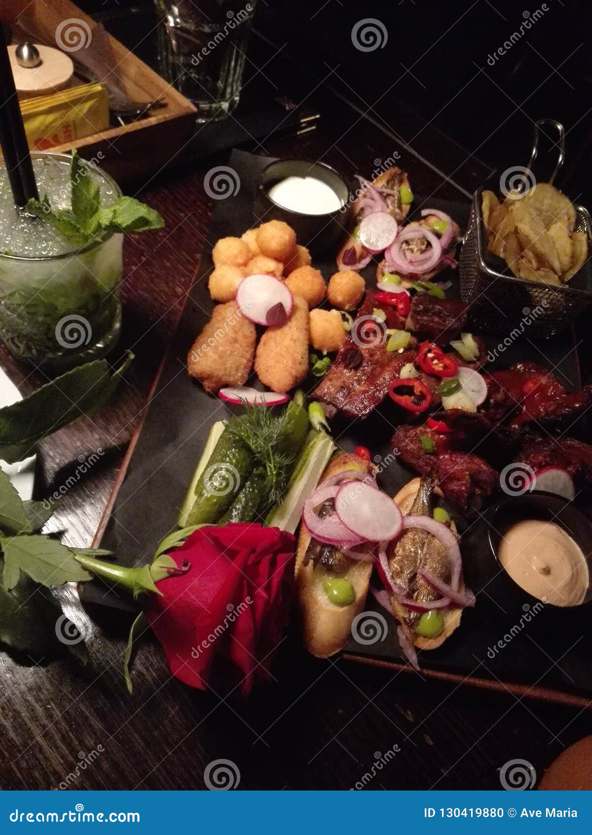 Snacks romantic diner stock photo. Image of romantic - 130419880