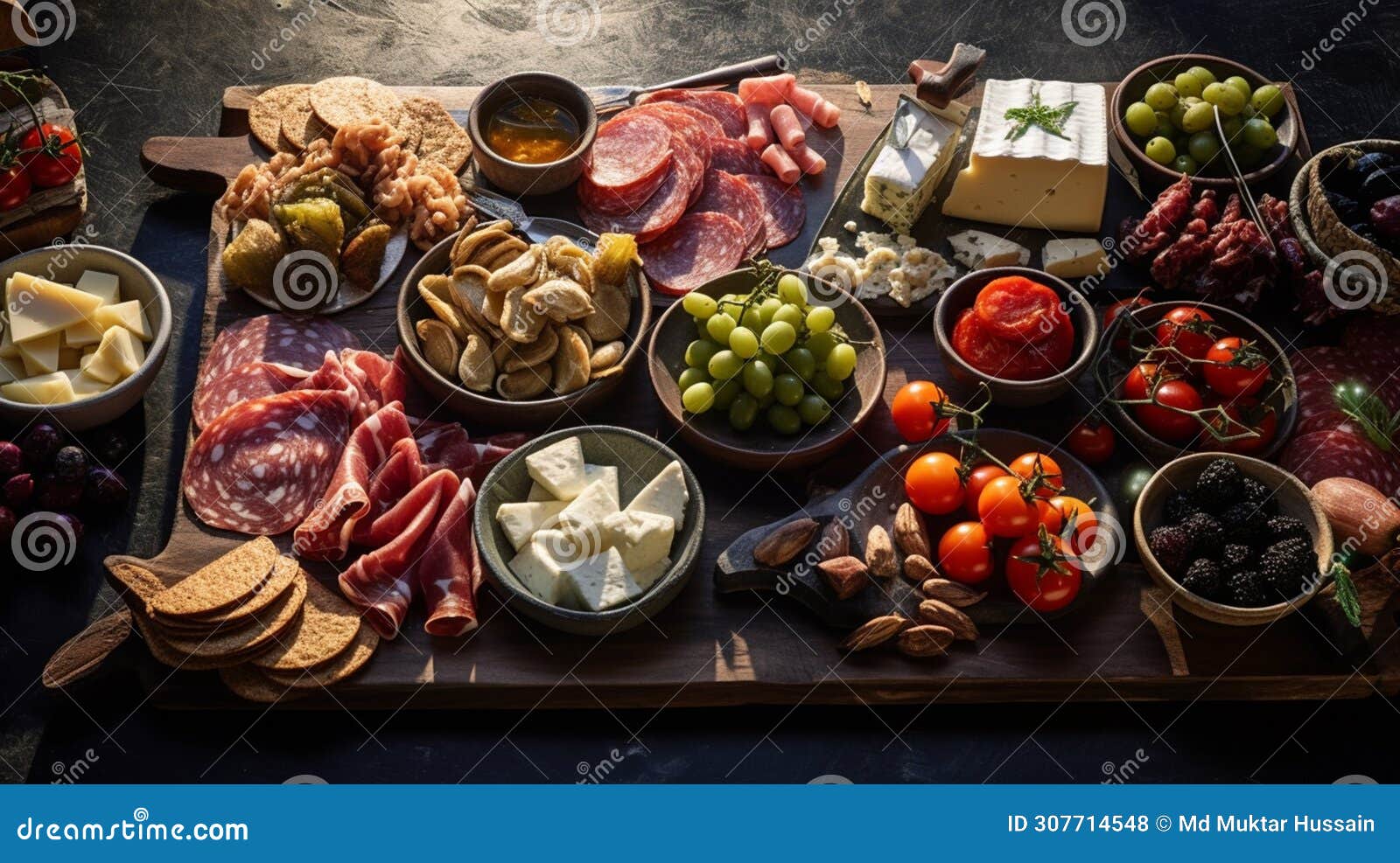 Snacks Set Table Boards Plates Fruit Display Stock Photo - Image of ...