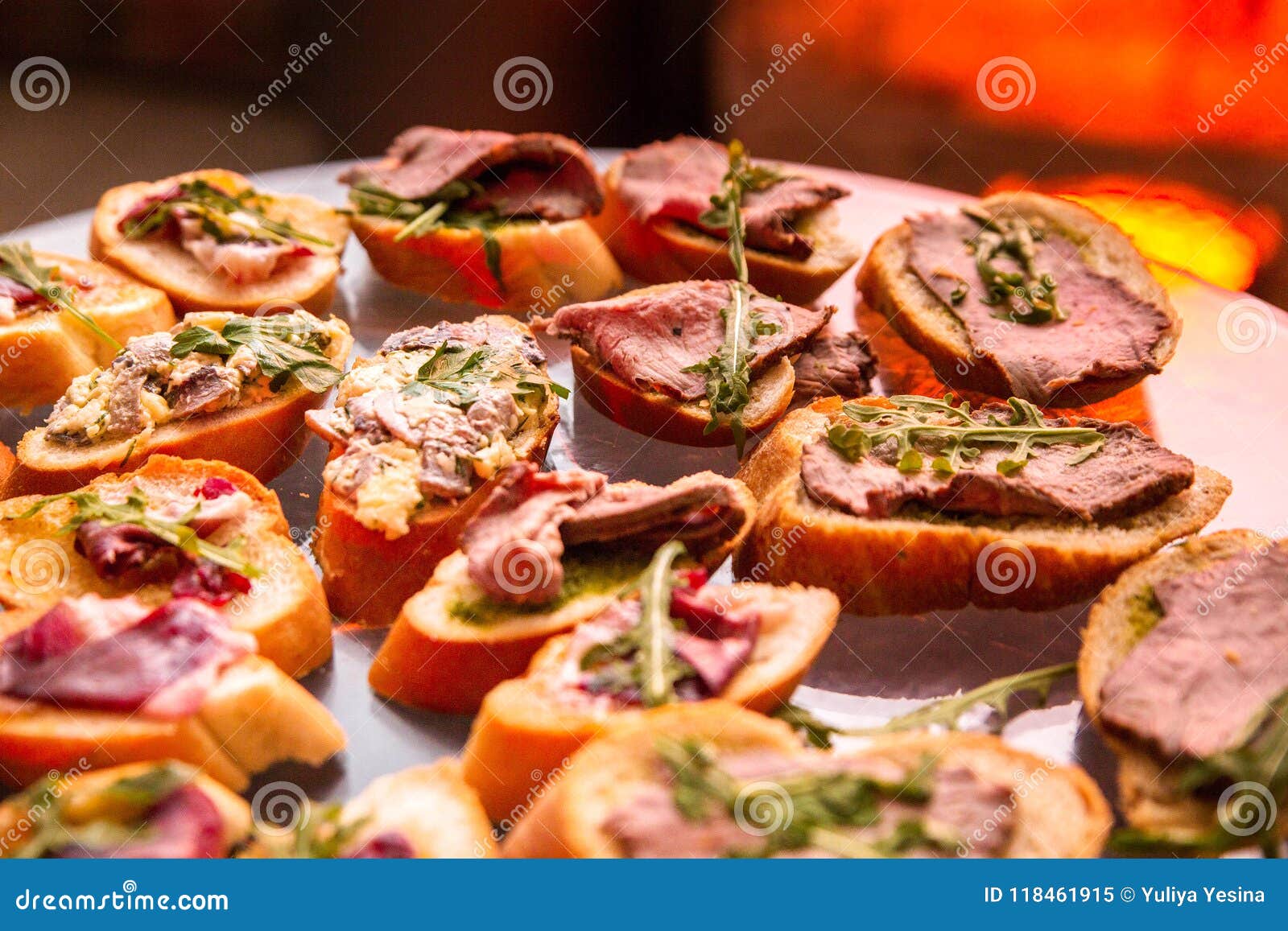 Snacks on the Table during a Party Stock Image - Image of catering ...