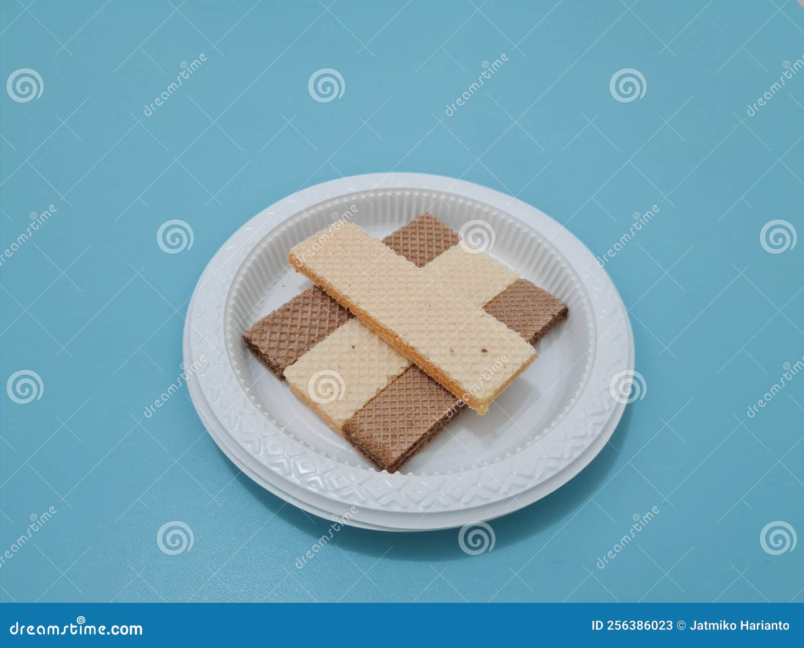 Snacks are Wafers that are Layered in a Container Stock Image - Image ...