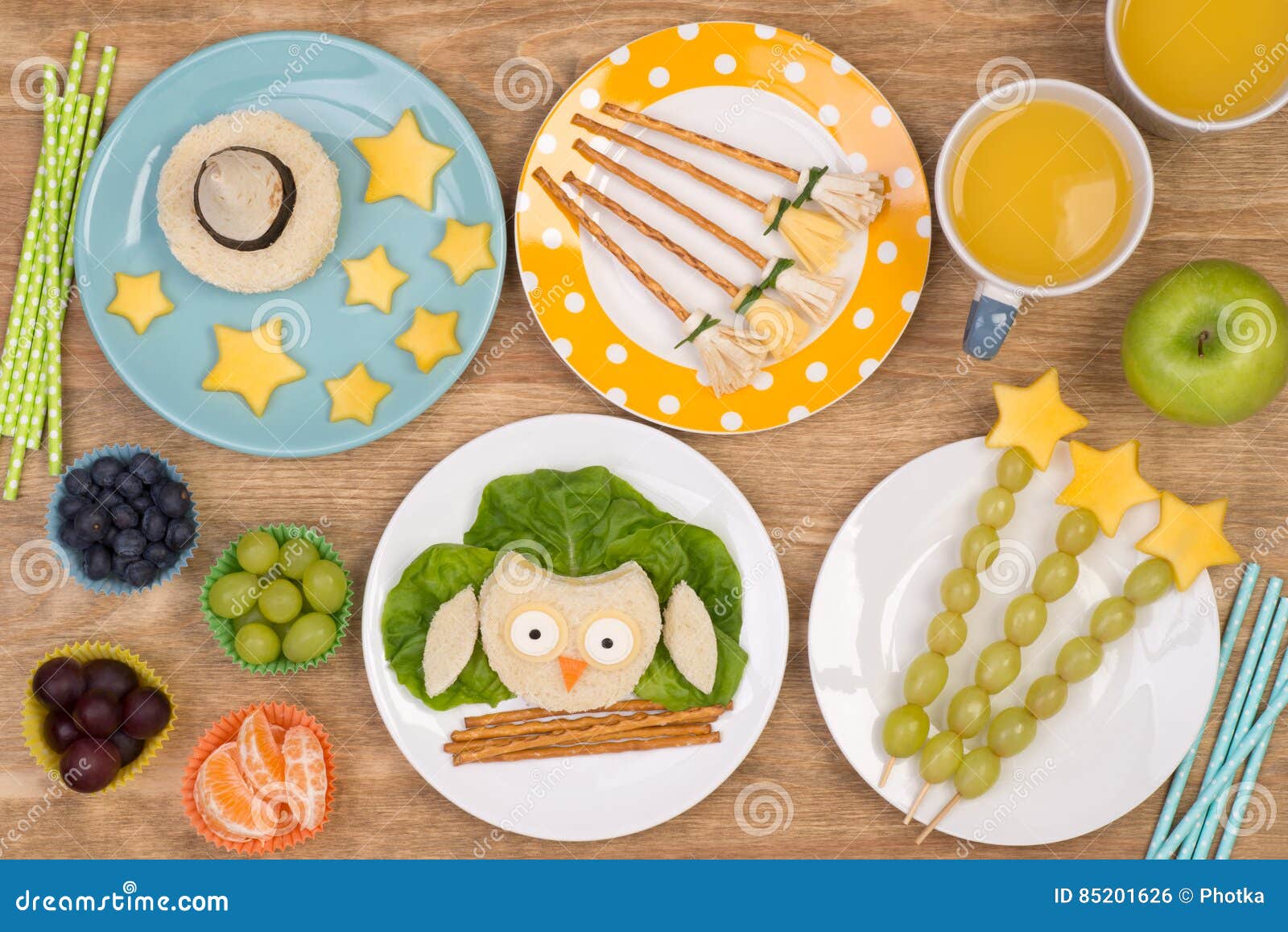 Snacks for Wizard Themed Party for Kids Stock Photo - Image of food ...