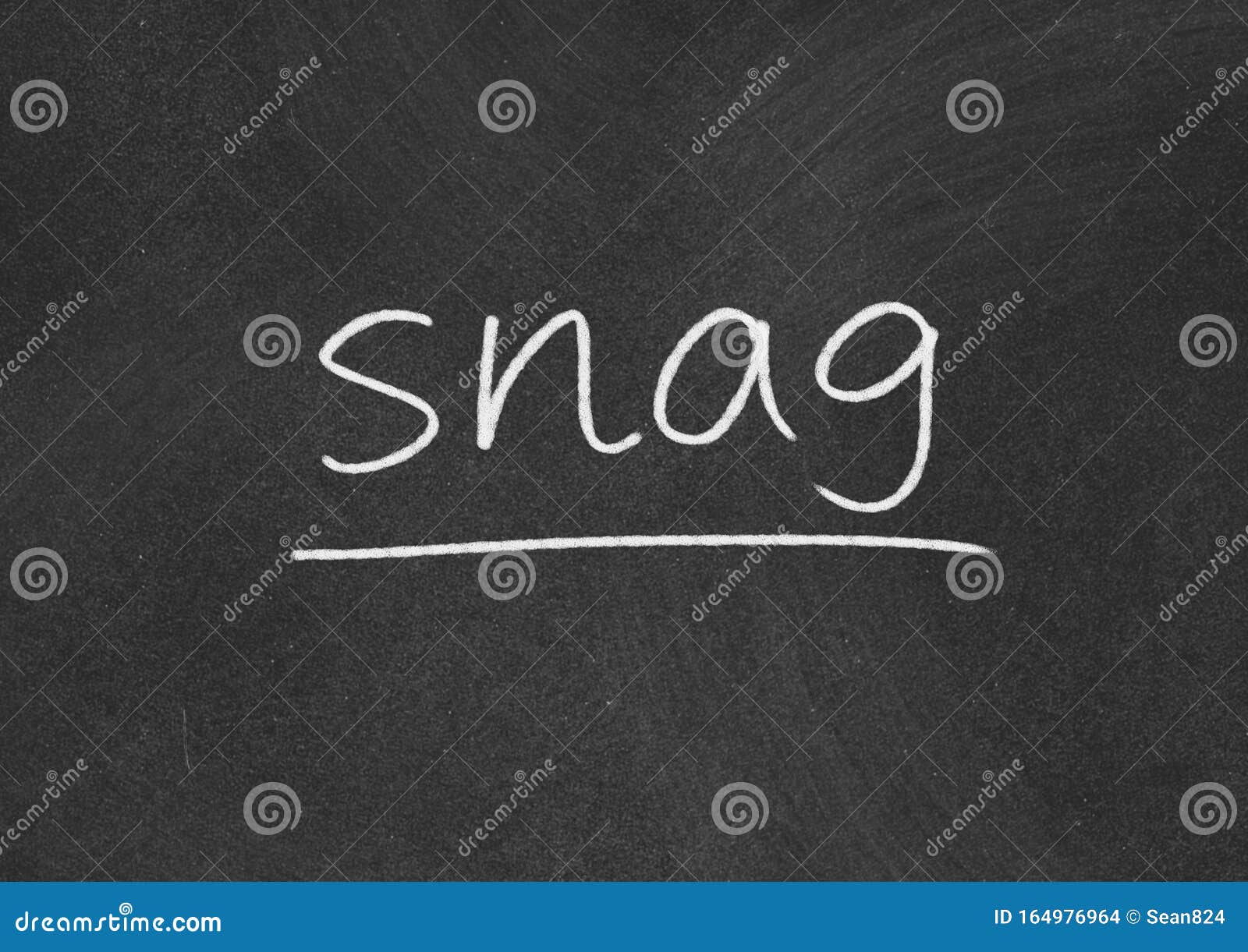 Snag stock photo. Image of blackboard, text, chalk, background - 164976964
