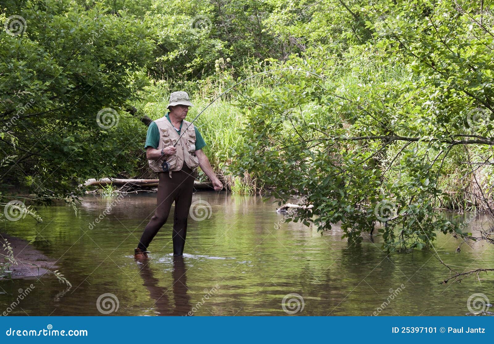 Snagged fisherman stock image. Image of fishing, nature - 25397101