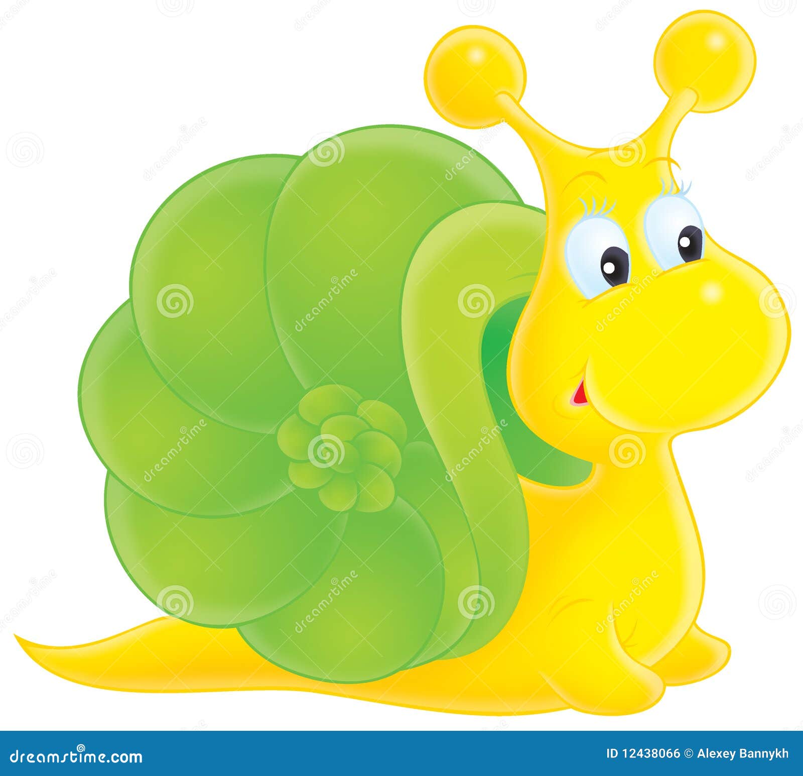 Snail stock illustration. Illustration of yellow, wild - 12438066