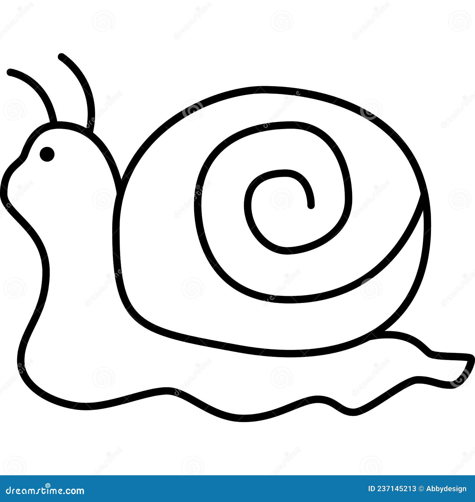 Snail Animal Outline Icon Vector Stock Vector - Illustration of contour ...