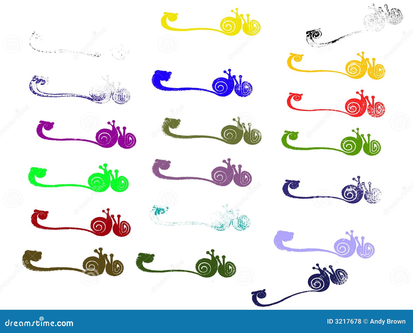 Snail Borders stock vector. Illustration of paint, aged - 3217678