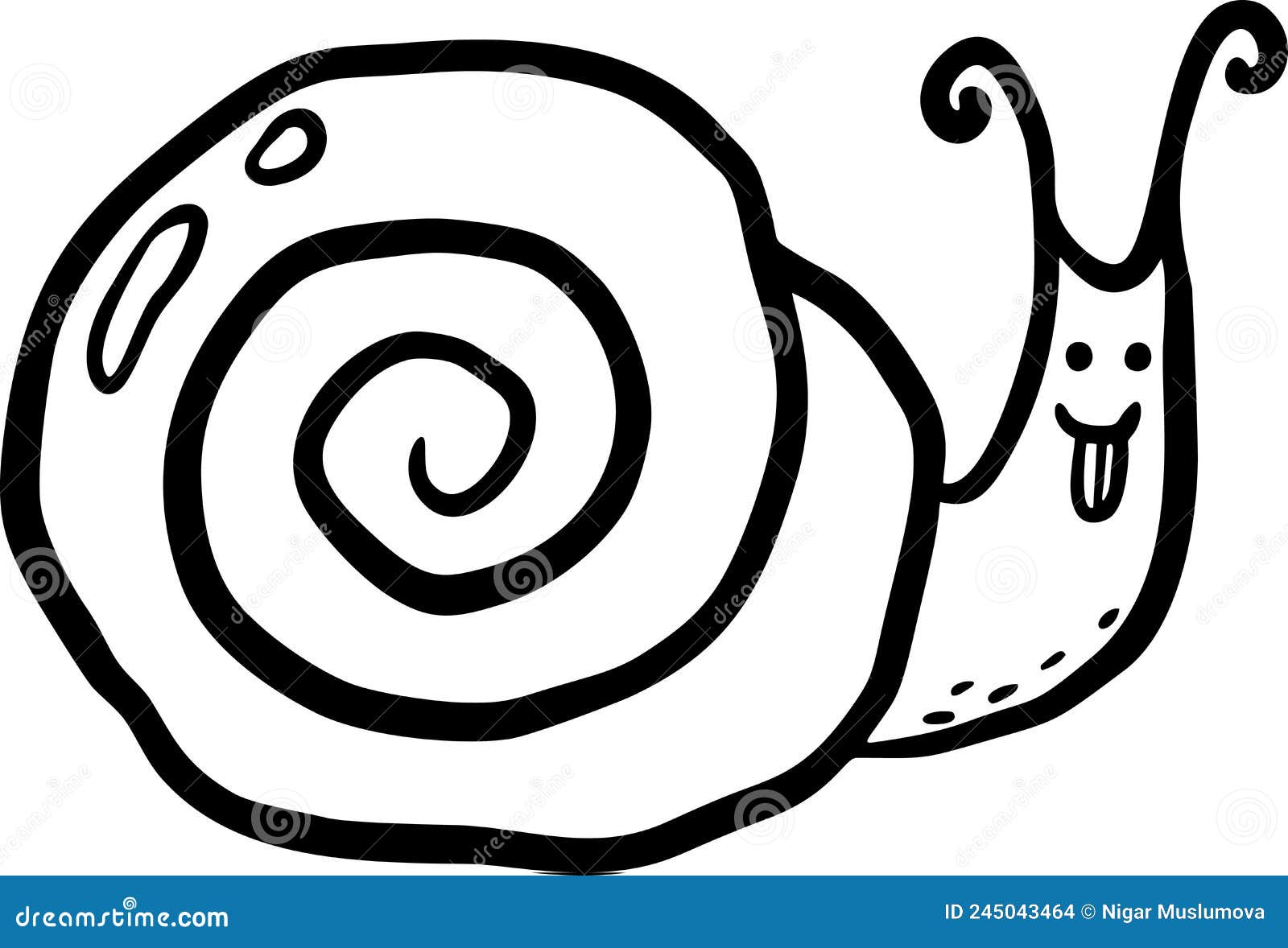Snail, Cartoon, Hand Draw Vector Illustration Art Stock Vector ...
