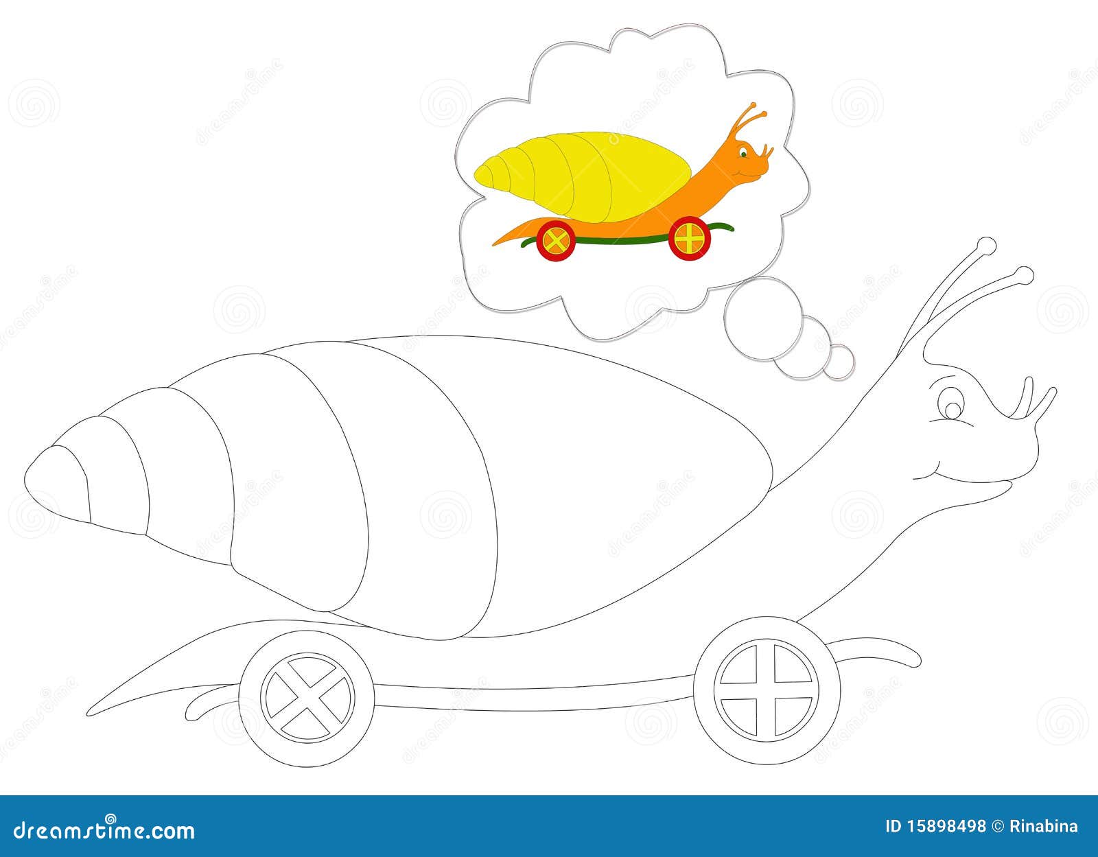 Snail Coloring 6 stock illustration. Illustration of shells - 15898498