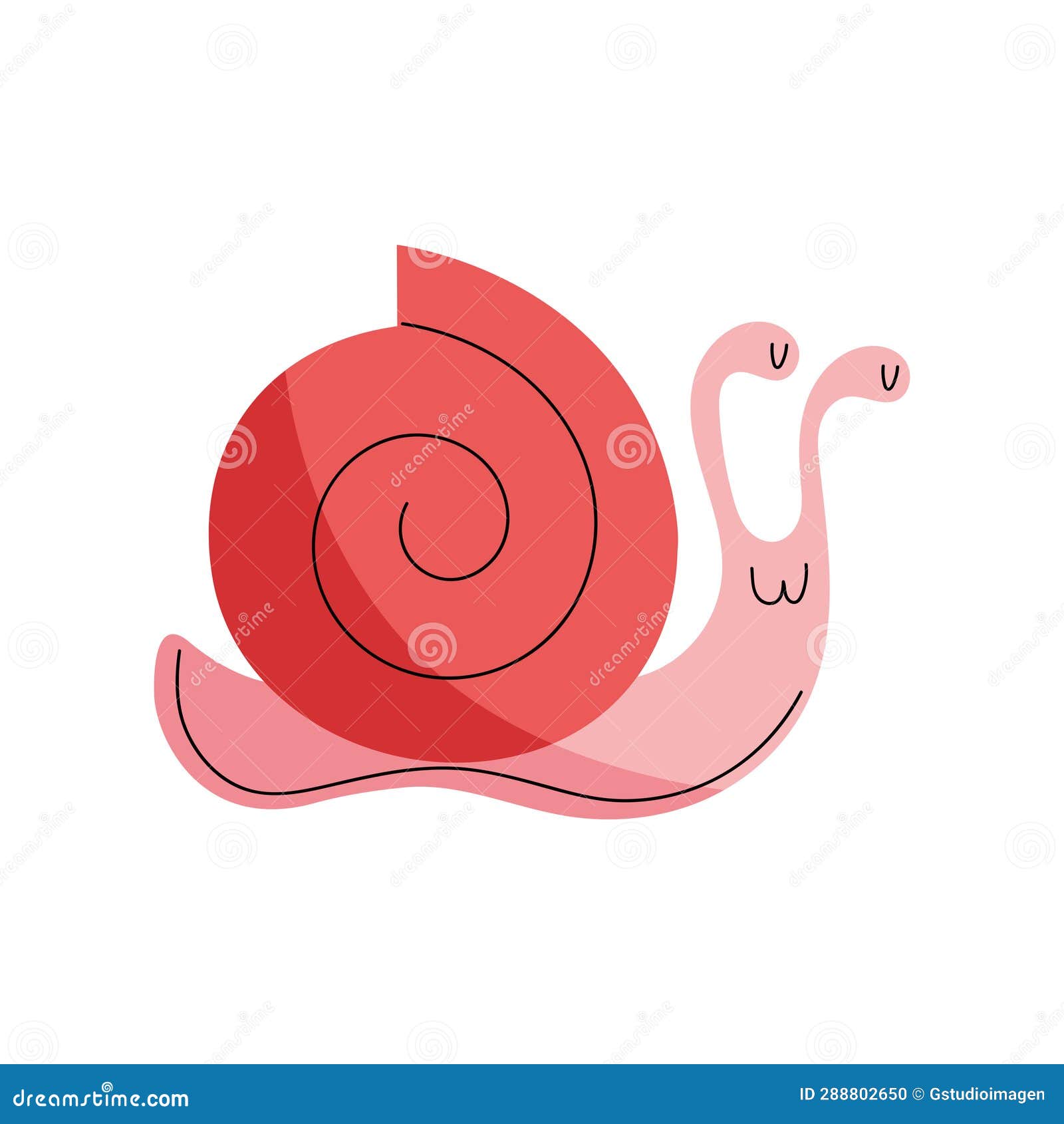 Snail doodle illustration stock illustration. Illustration of isolated ...