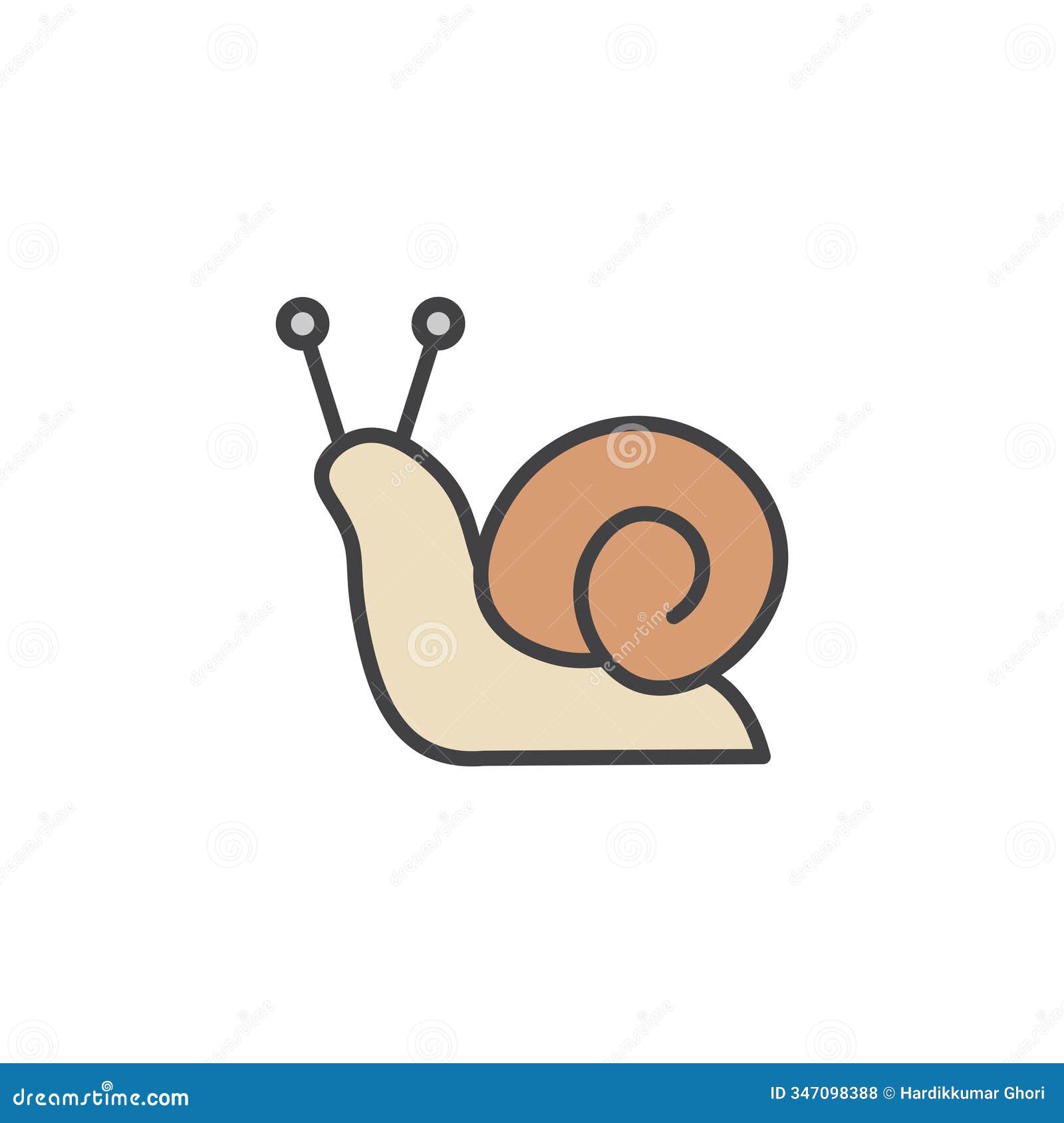 Snail Icon in Colored Version Stock Illustration - Illustration of ...