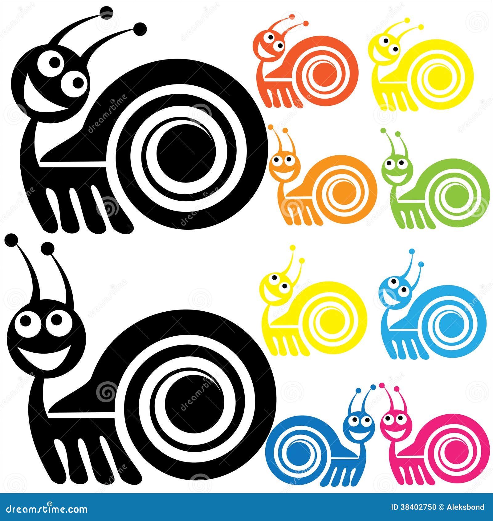 Snail Icon Isolated on a White Stock Vector - Illustration of drawing ...