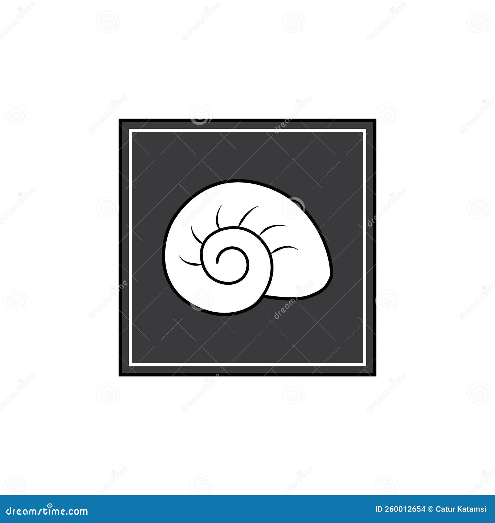 Snail icon logo vector stock illustration. Illustration of cute - 260012654