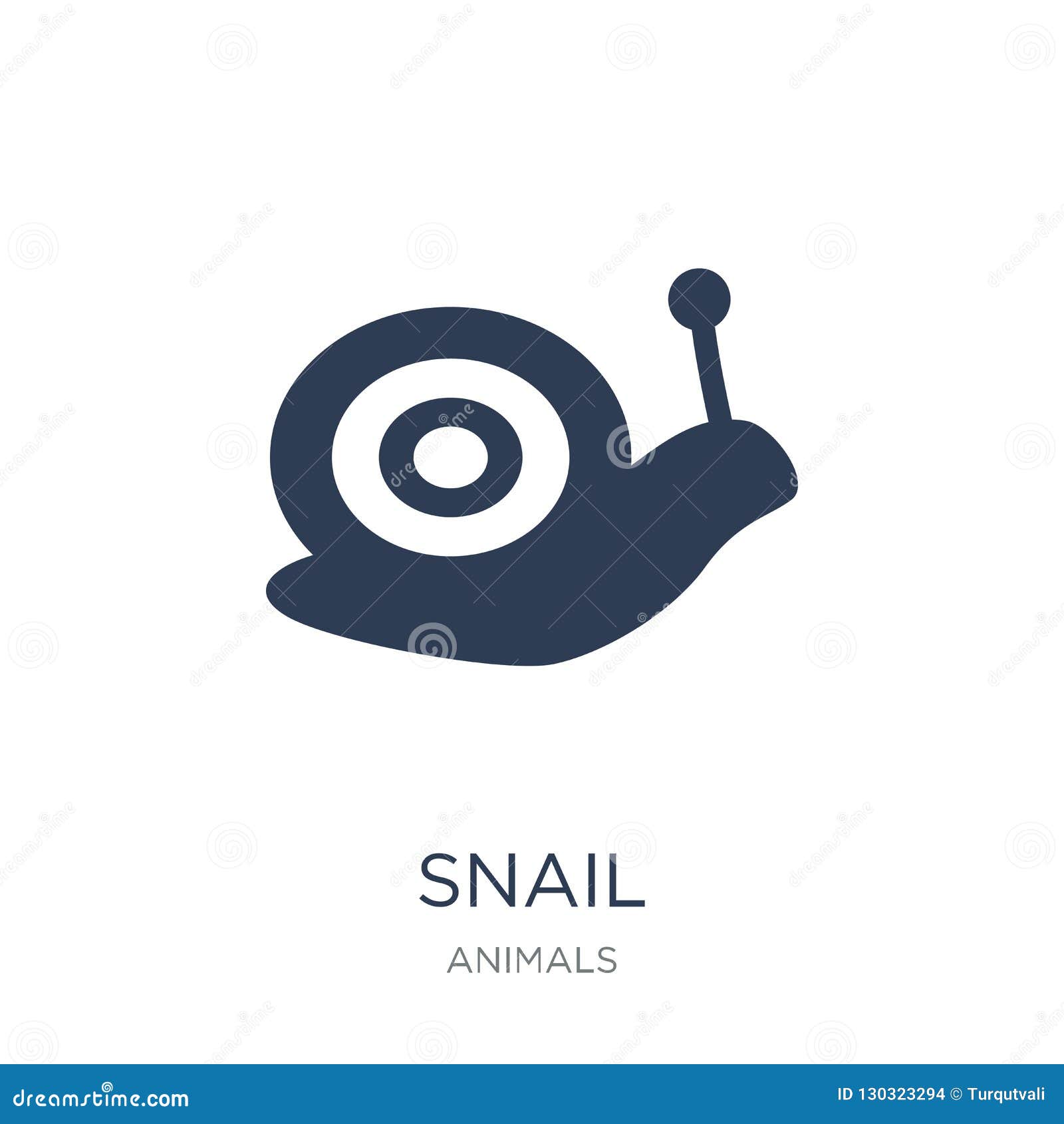 Snail Icon. Trendy Flat Vector Snail Icon on White Background Fr Stock ...