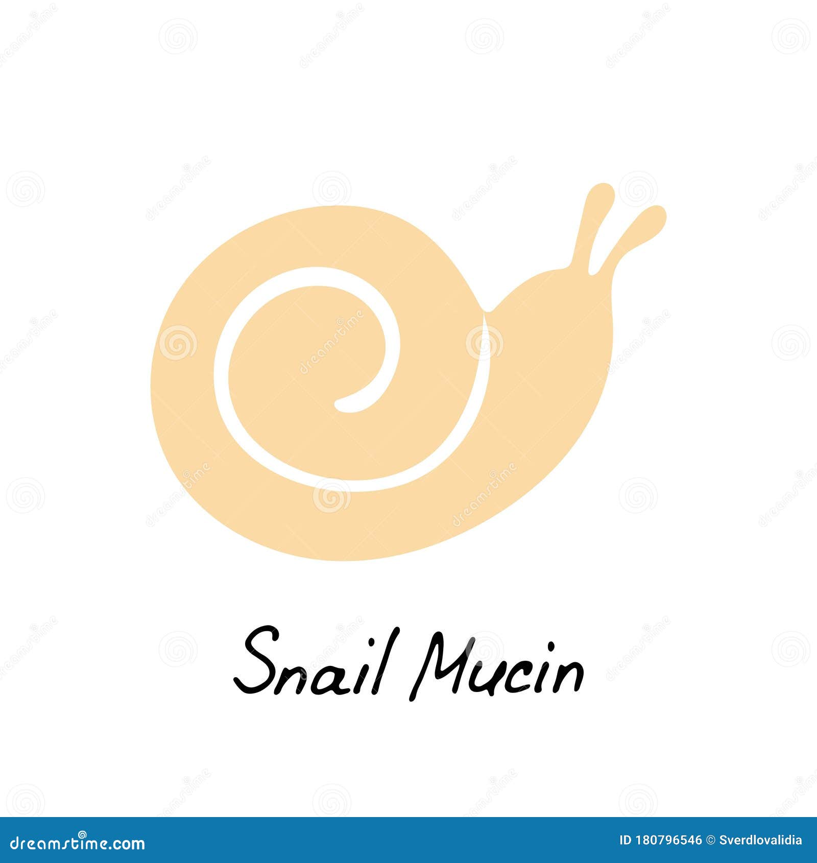 A Snail Icon for Use in Cosmetic Designs. a Hand-drawn Snail Icon. a ...