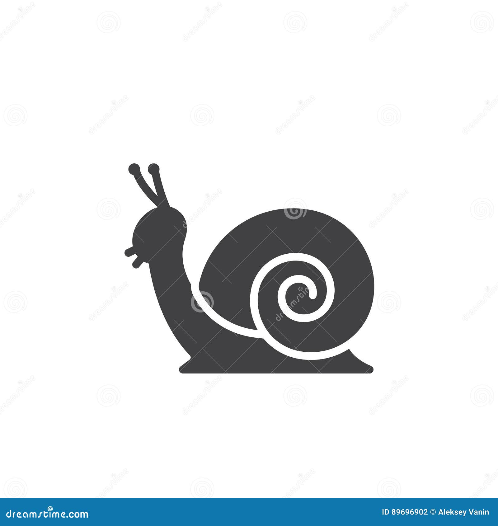 Snail Icon Vector, Filled Flat Sign Stock Vector - Illustration of flat ...