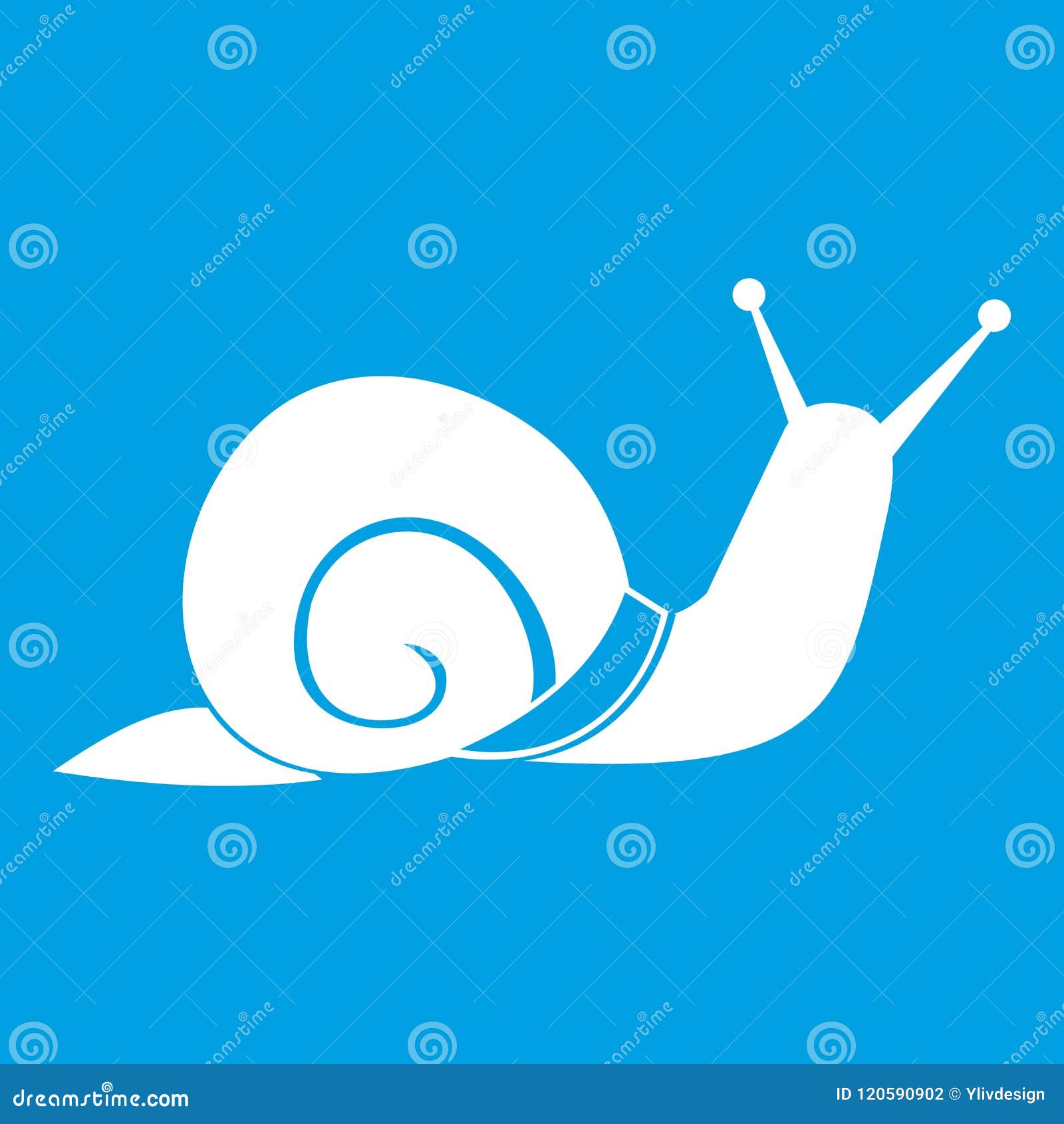 Snail icon white stock vector. Illustration of crawl - 120590902