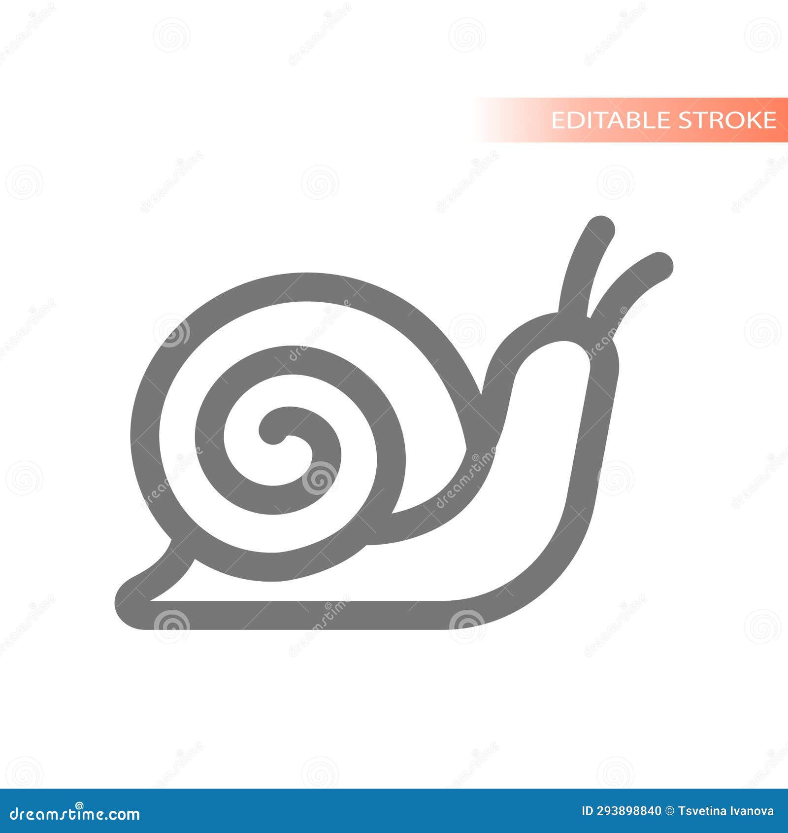 Snail line vector icon stock vector. Illustration of stroke - 293898840