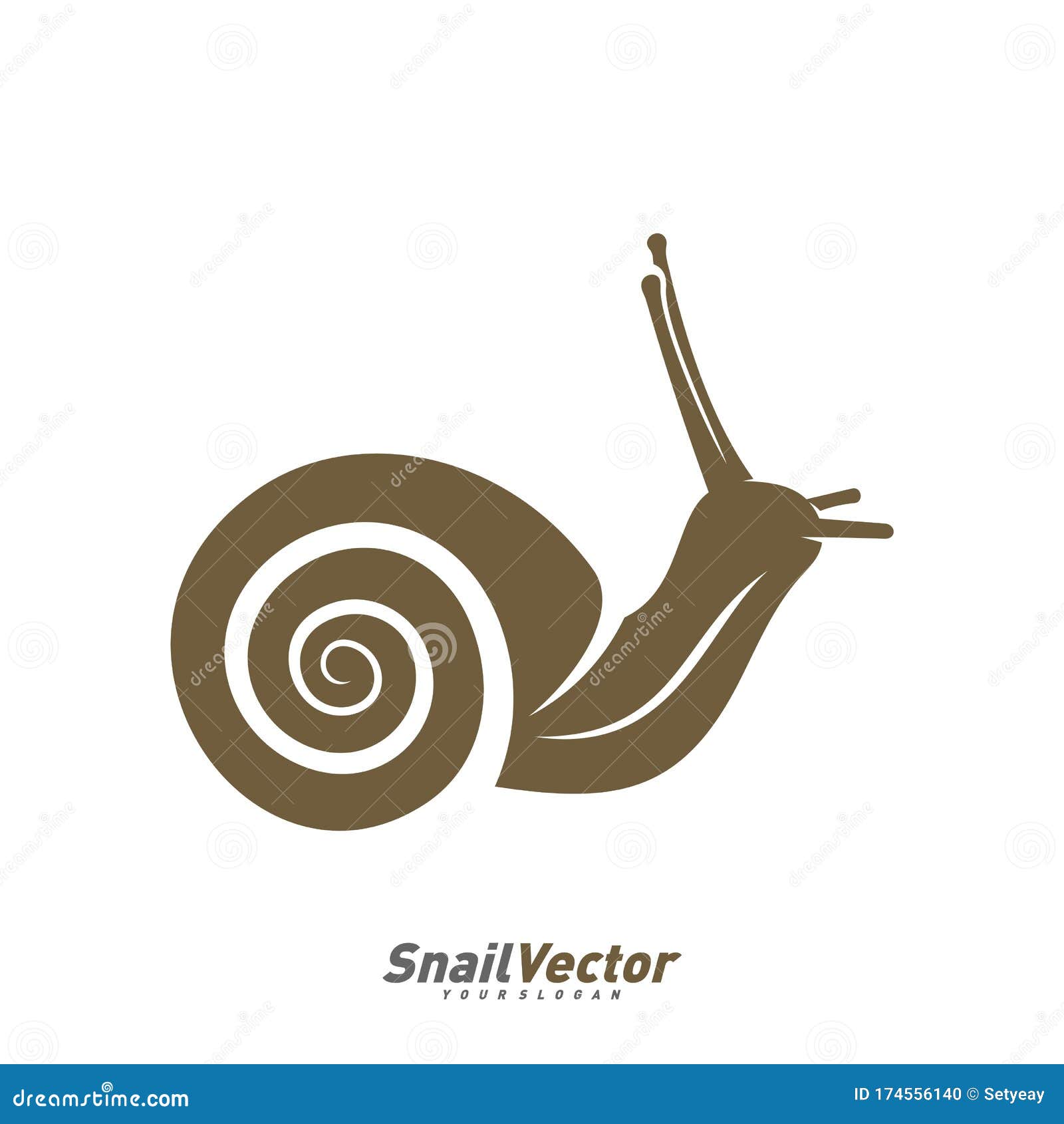 Snail Logo Design Vector Template. Silhouette of Snail Design ...