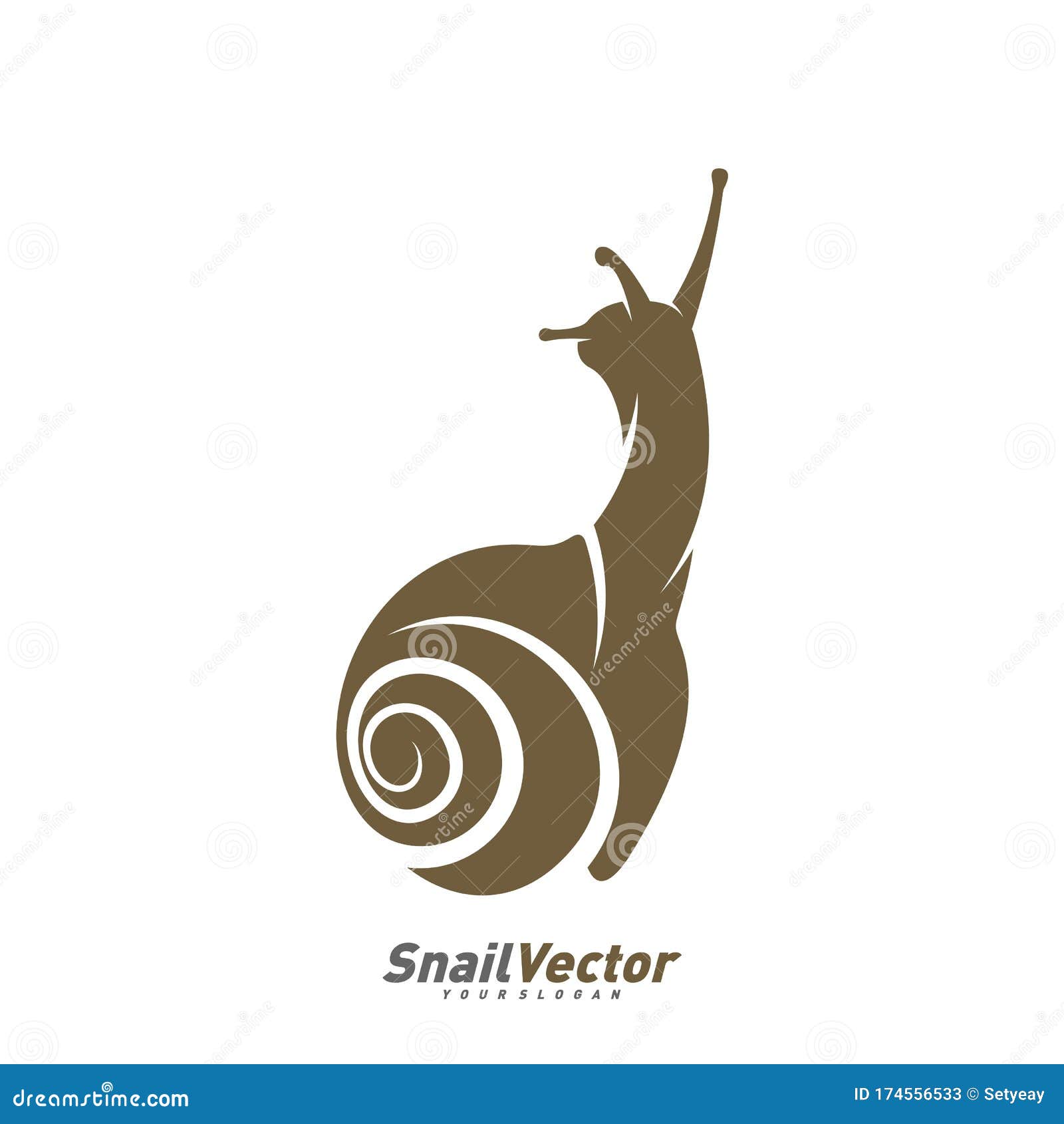 Snail Logo Design Vector Template. Silhouette of Snail Design ...