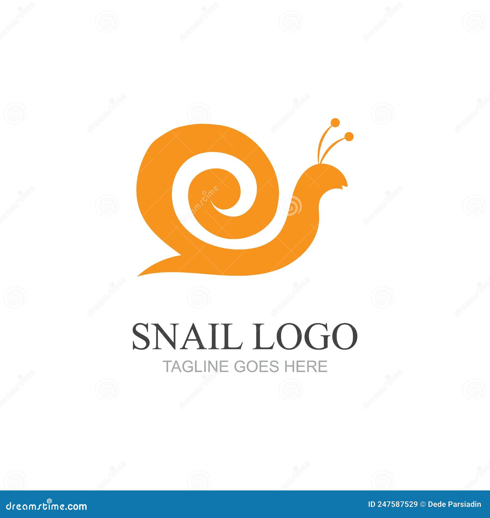 Snail Logo Vector Design Illustration Template Stock Vector ...