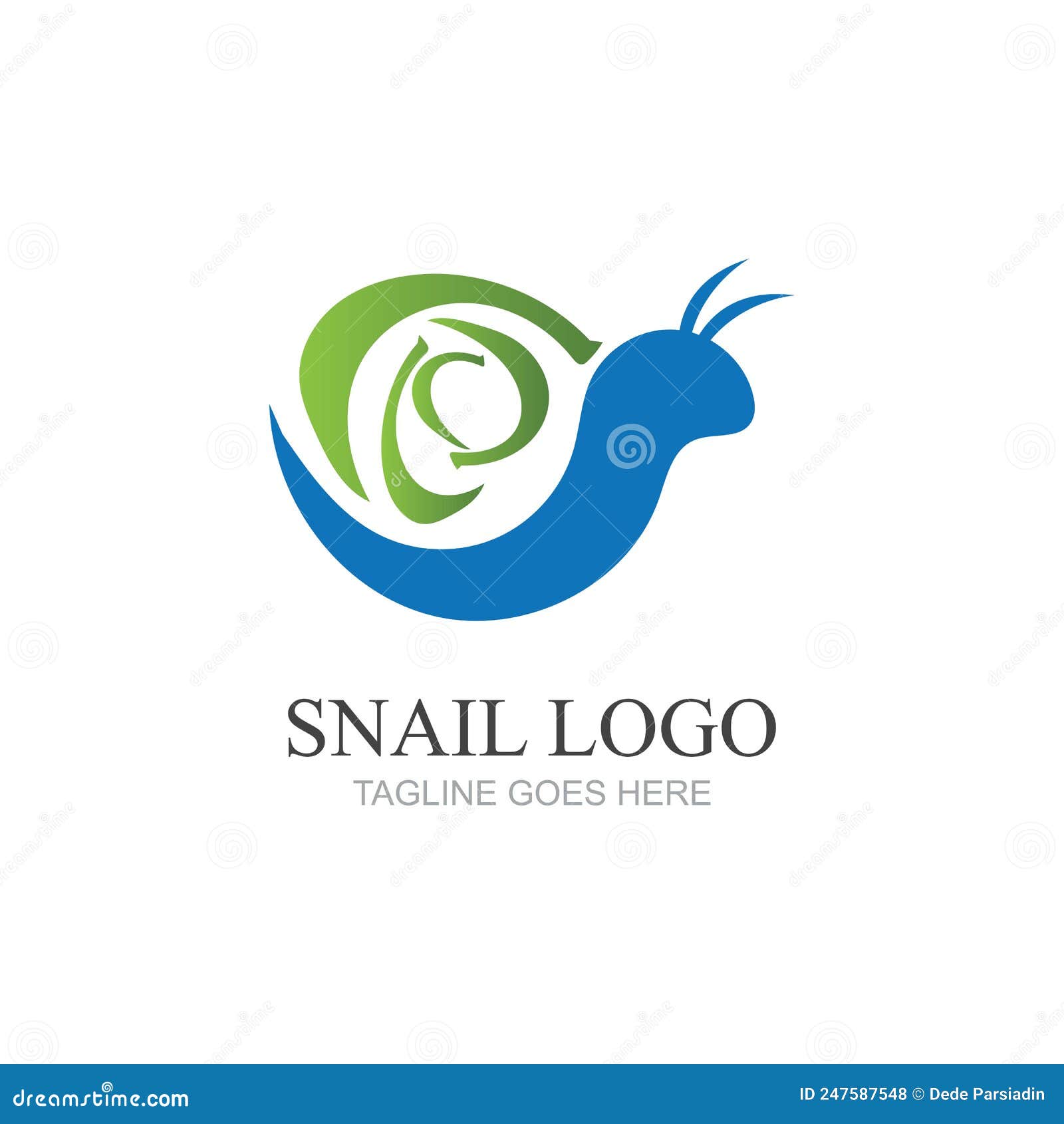 Snail Logo Vector Design Illustration Template Stock Vector ...